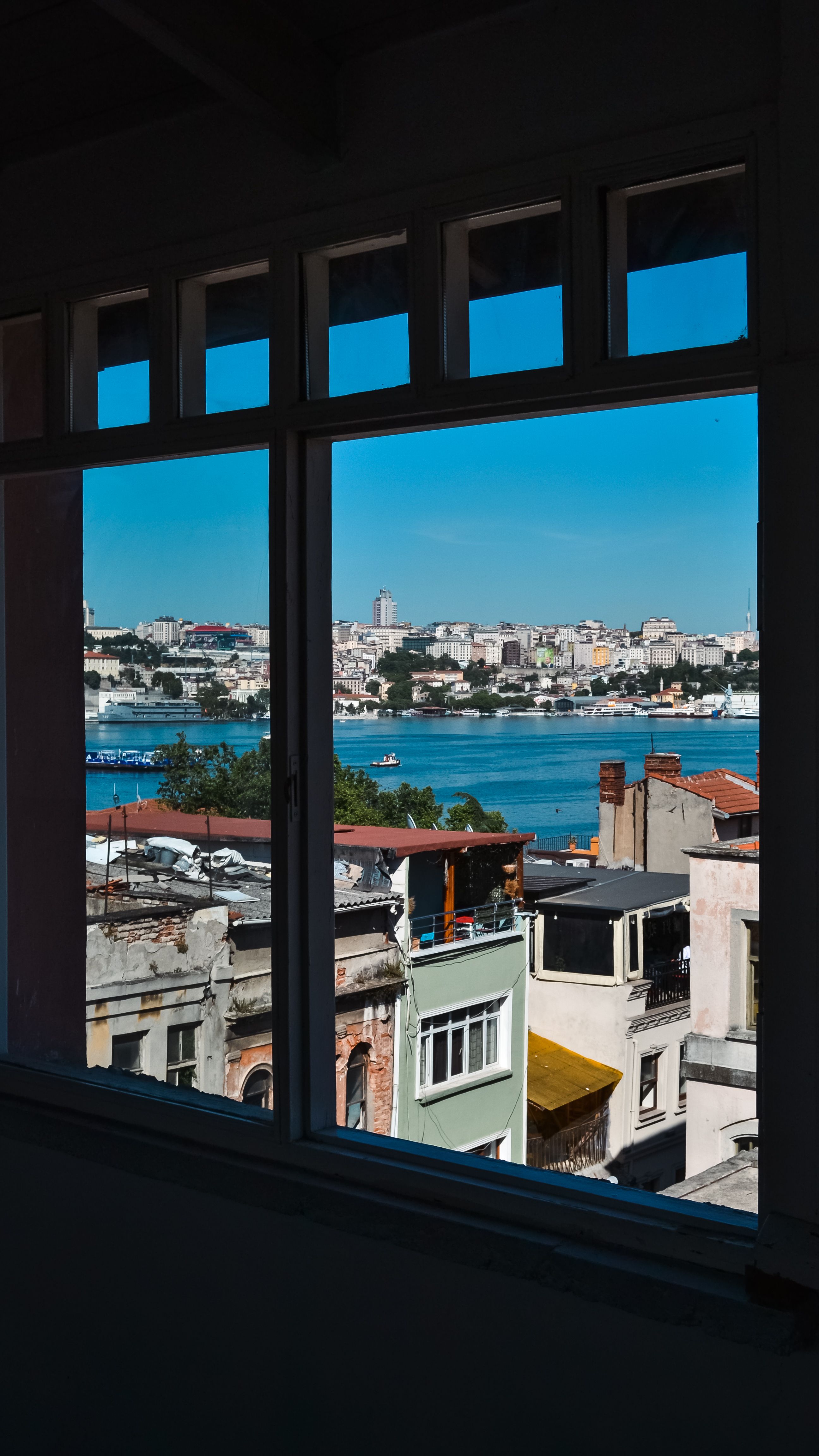 A View of a Town in Summer from a Window · Free Stock Photo