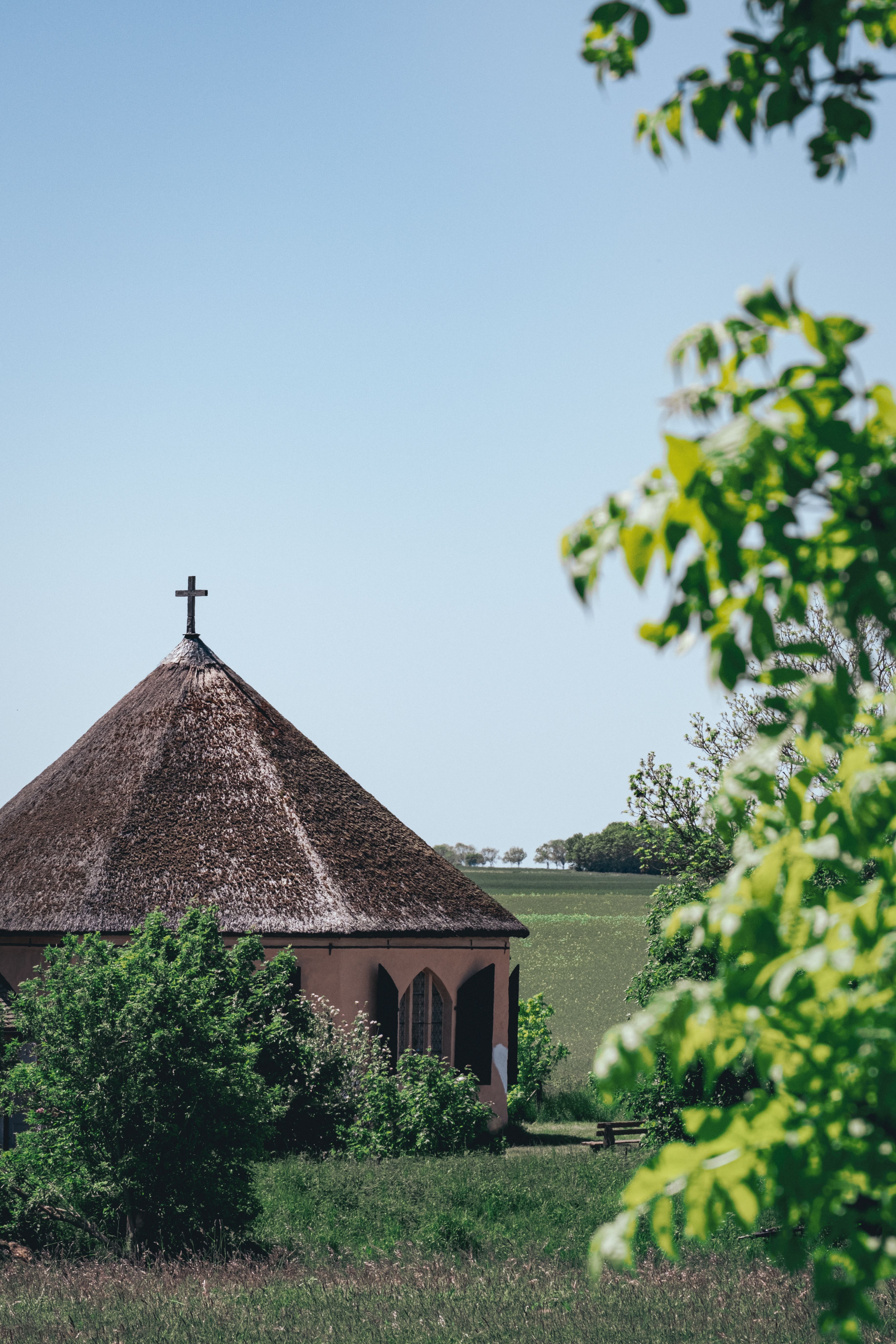 A Lonely Church on a Field · Free Stock Photo