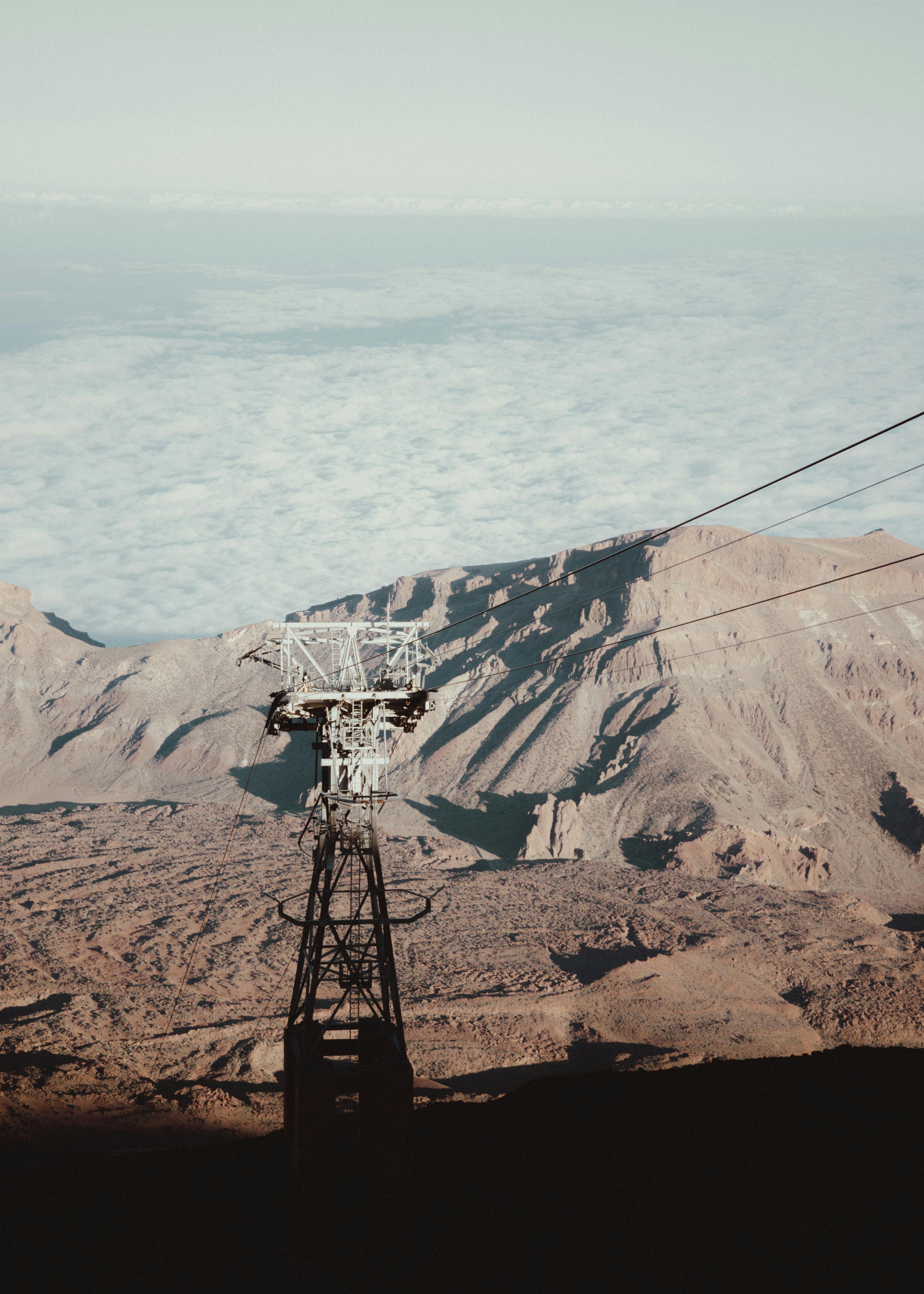Aerial Tramway Tower on Mount Teide · Free Stock Photo