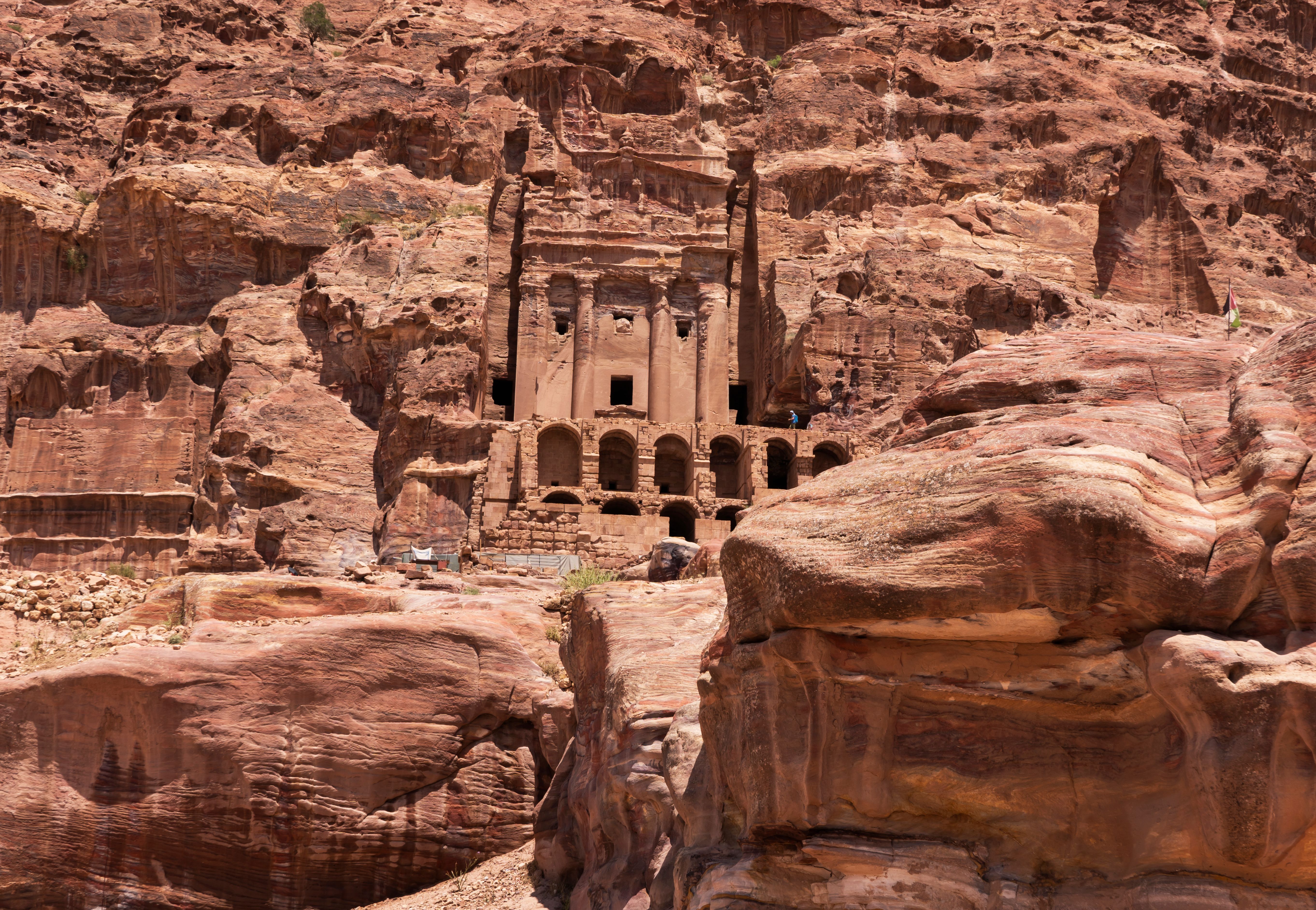 Rock-cut in Sandstone Urn Tombs of Petra Archaeological City · Free ...