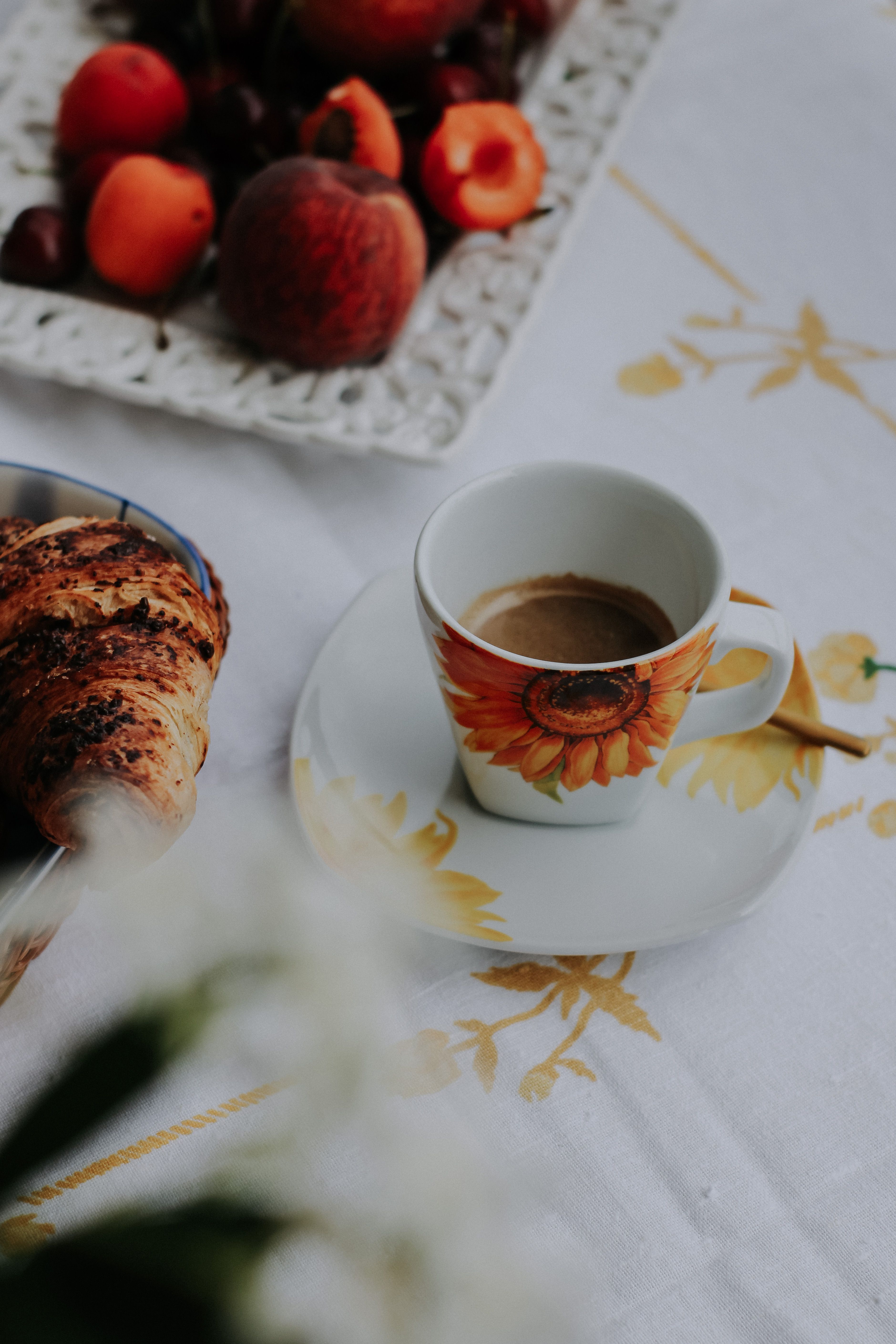 Cup of Coffee and Snacks on Table · Free Stock Photo