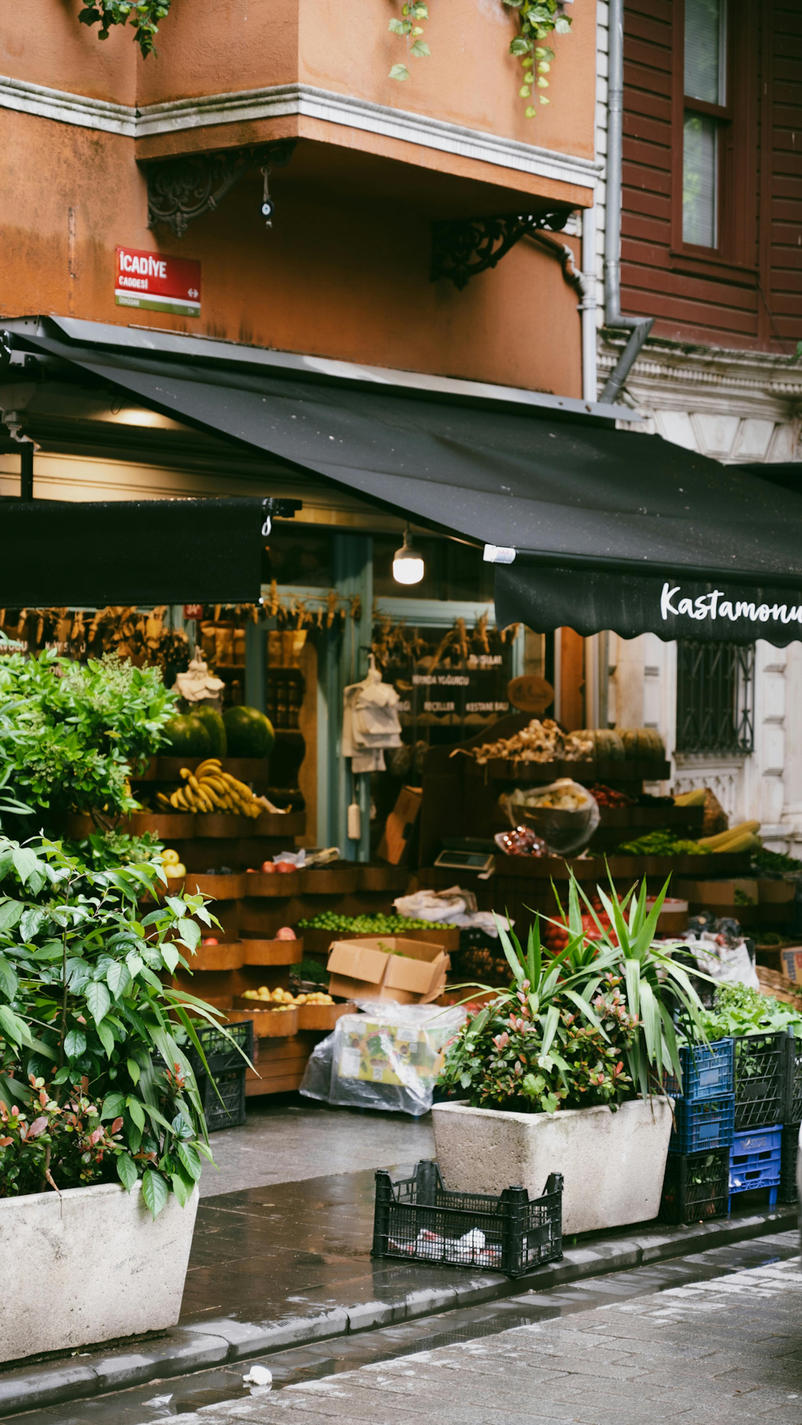 Grocery Stall on Sidewalk · Free Stock Photo