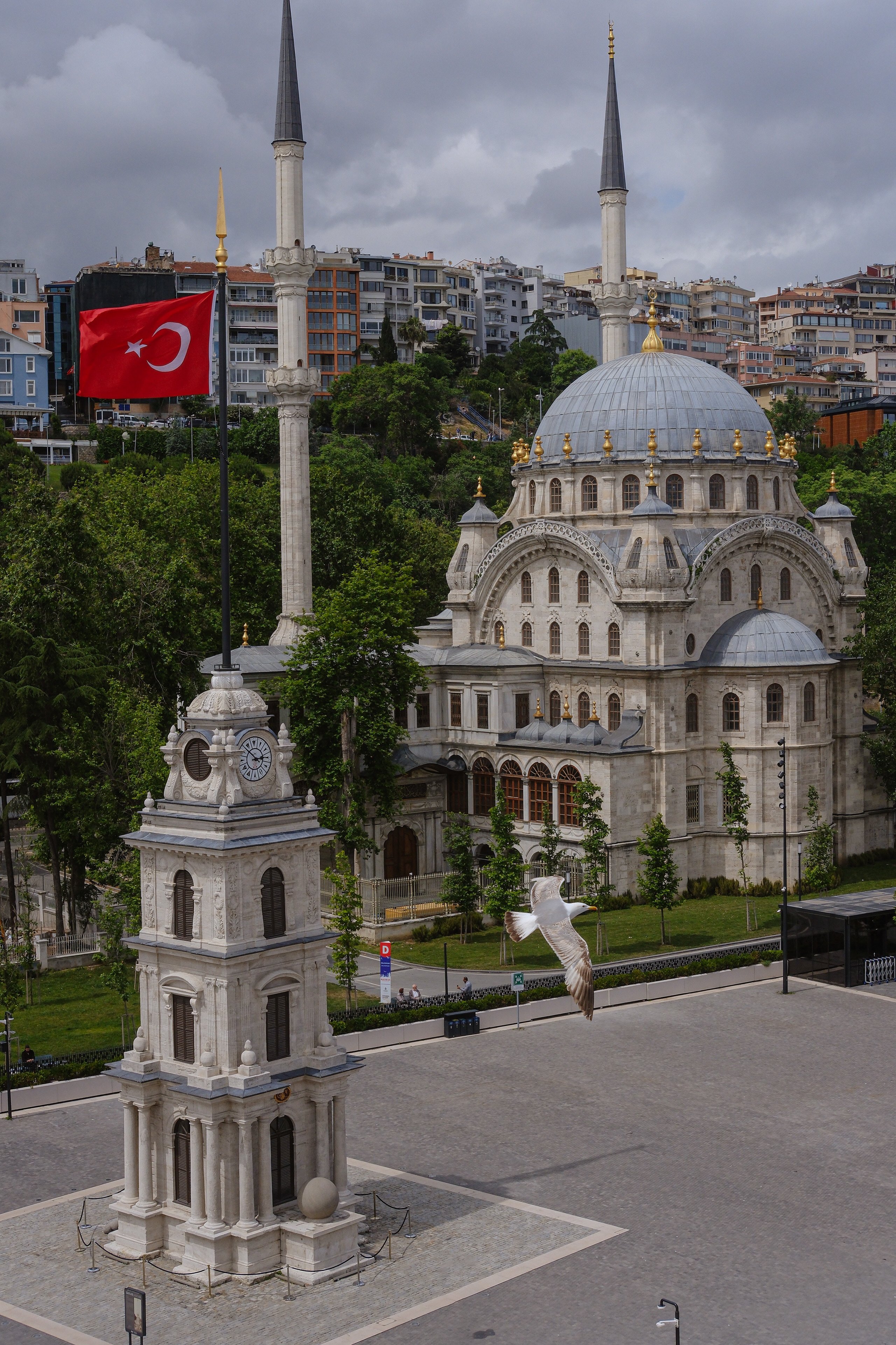 Tophane Clock Tower and Nusretiye Mosque in Istanbul · Free Stock Photo