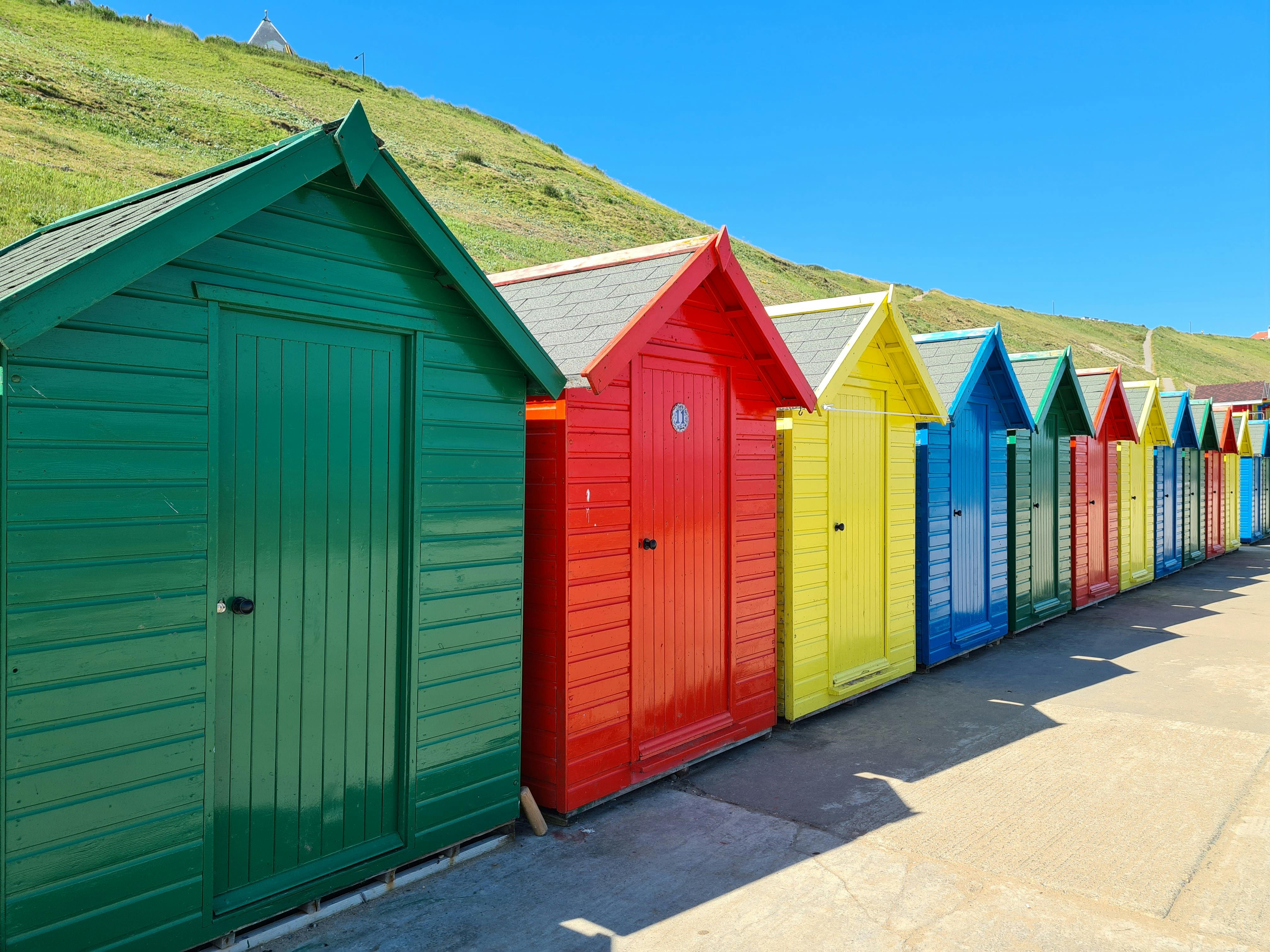 Colorful Huts in Row · Free Stock Photo