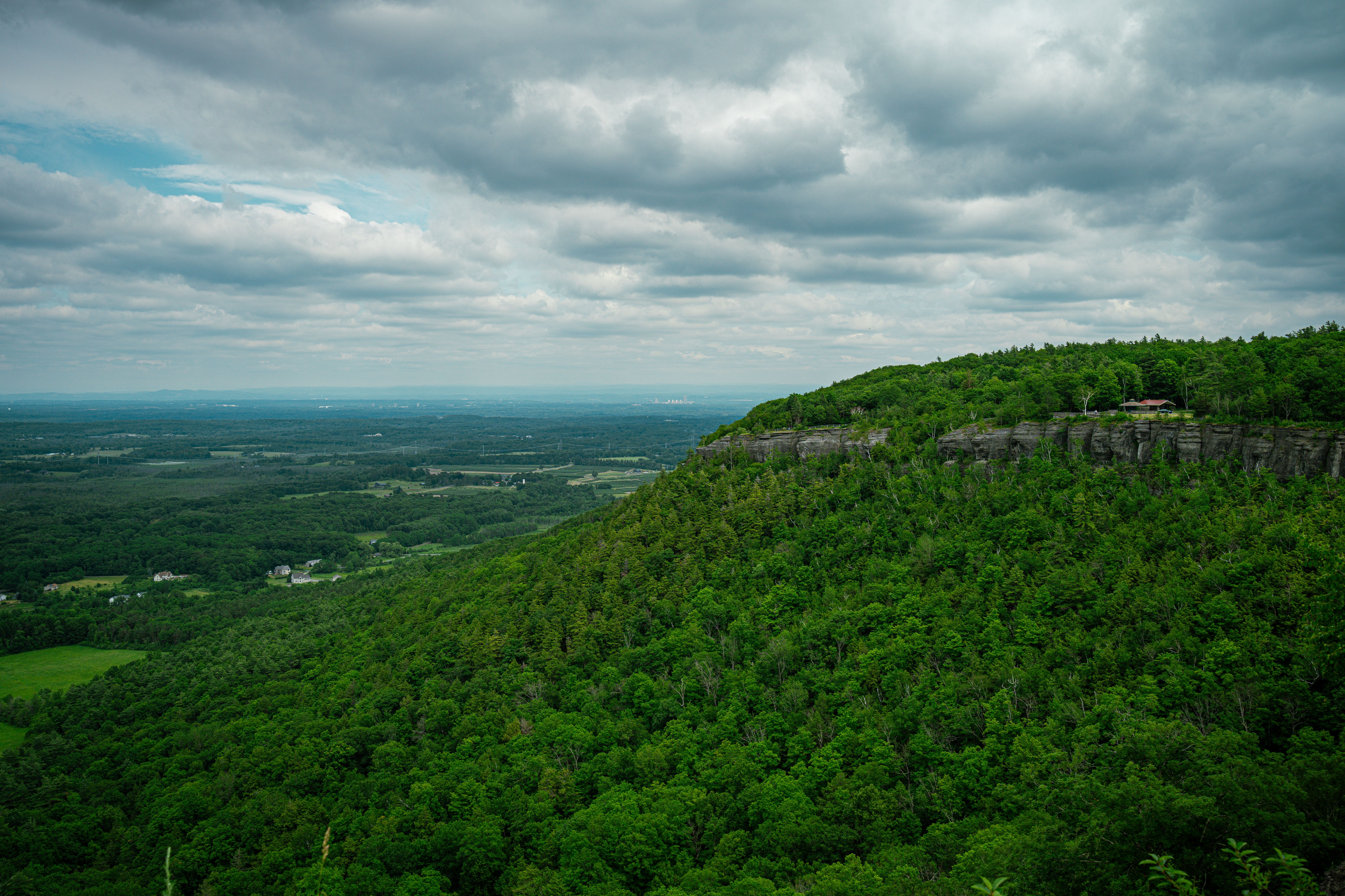 Mountain Valley Panorama with Helderberg Escarpment, New York State ...