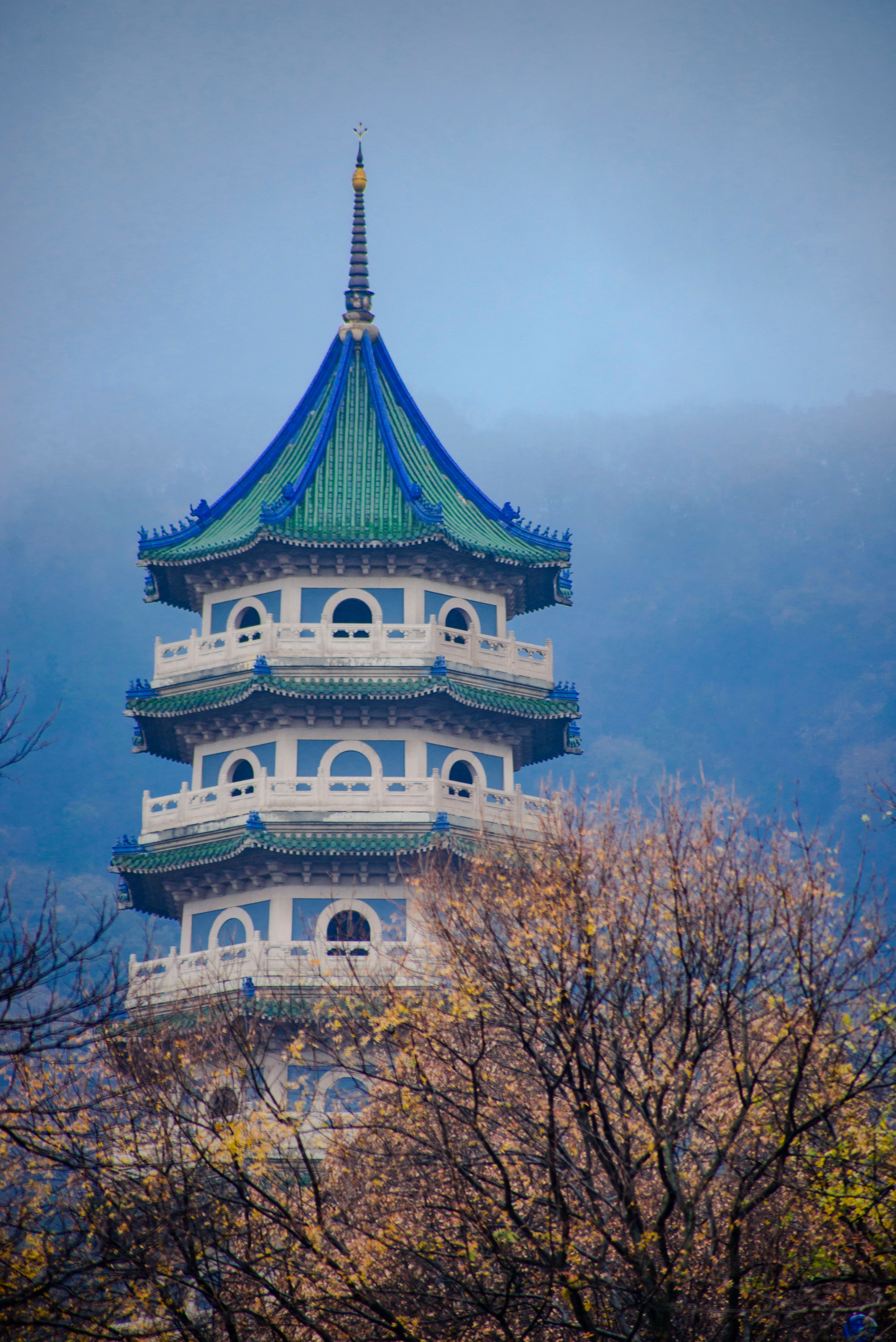 Buddhist Pagoda behind Trees · Free Stock Photo