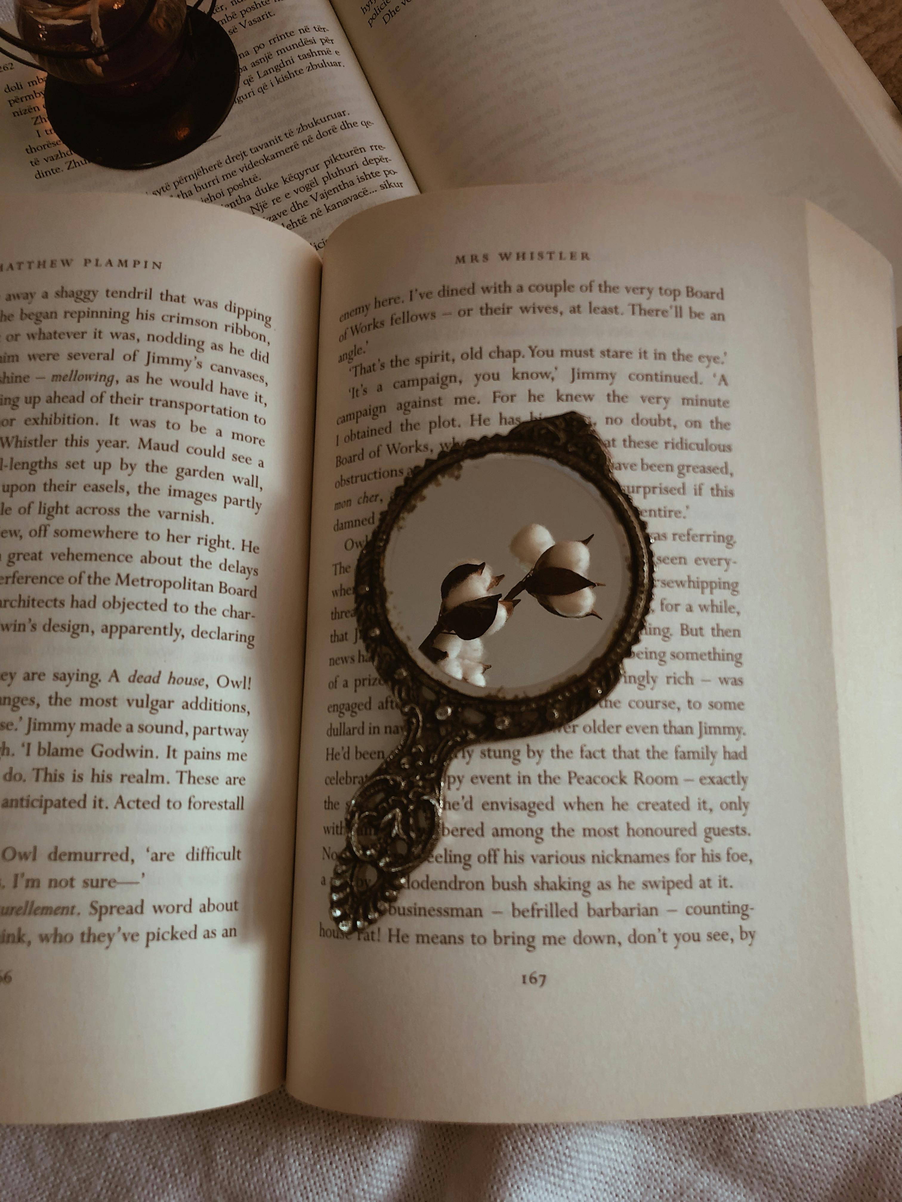 Mirror on Book · Free Stock Photo