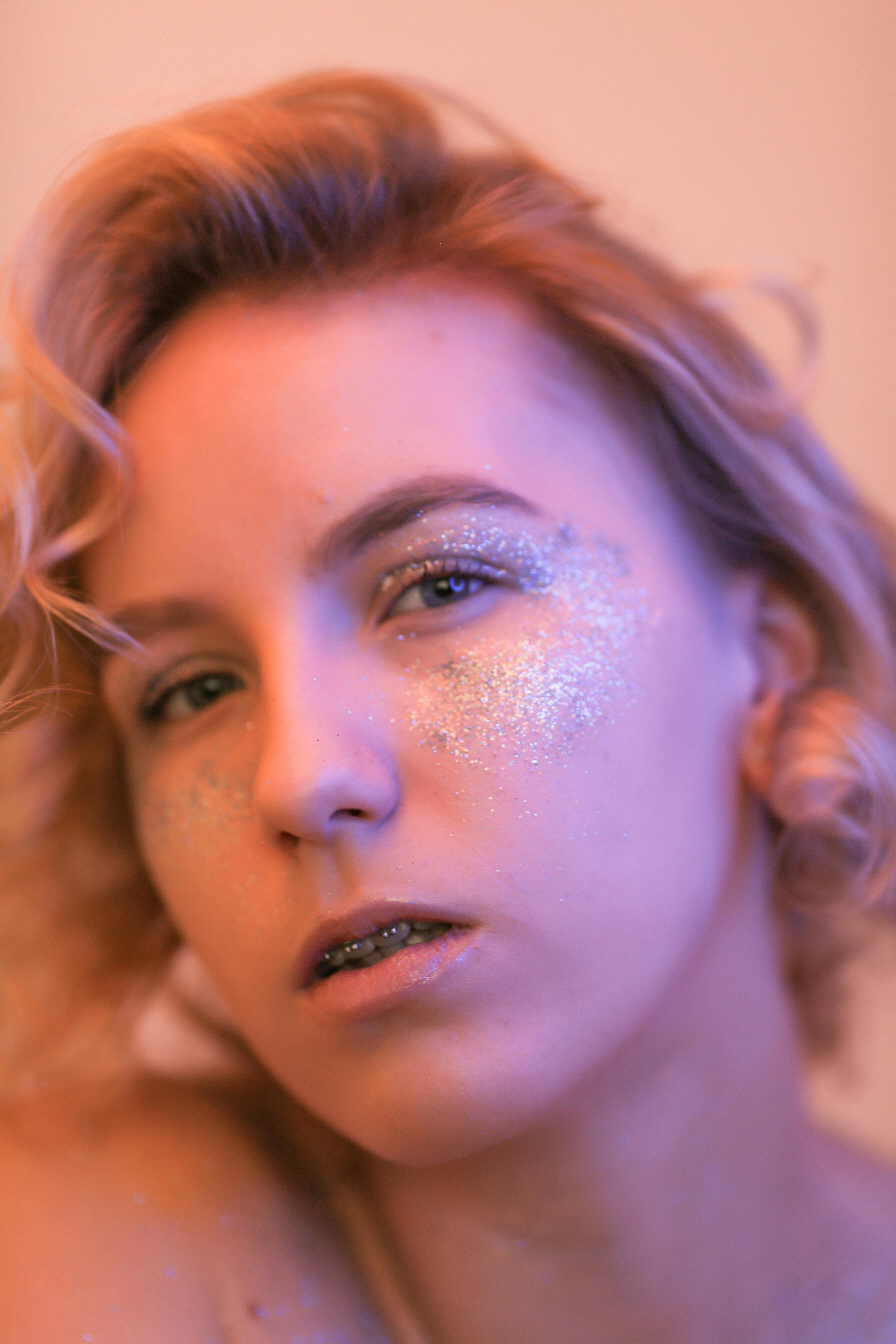 Glitter on Woman Face · Free Stock Photo