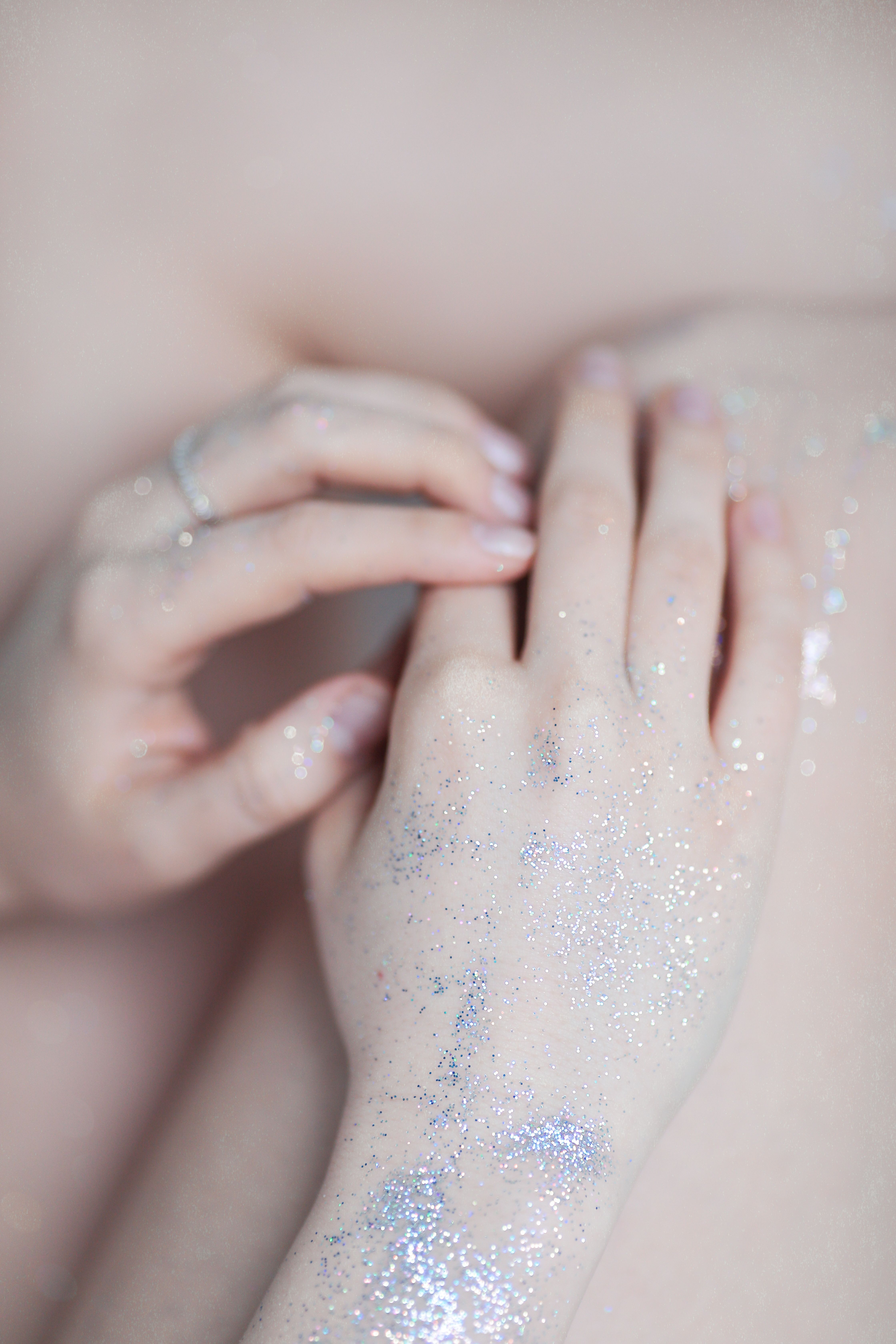 Close-up of Woman with Glitter on Body · Free Stock Photo
