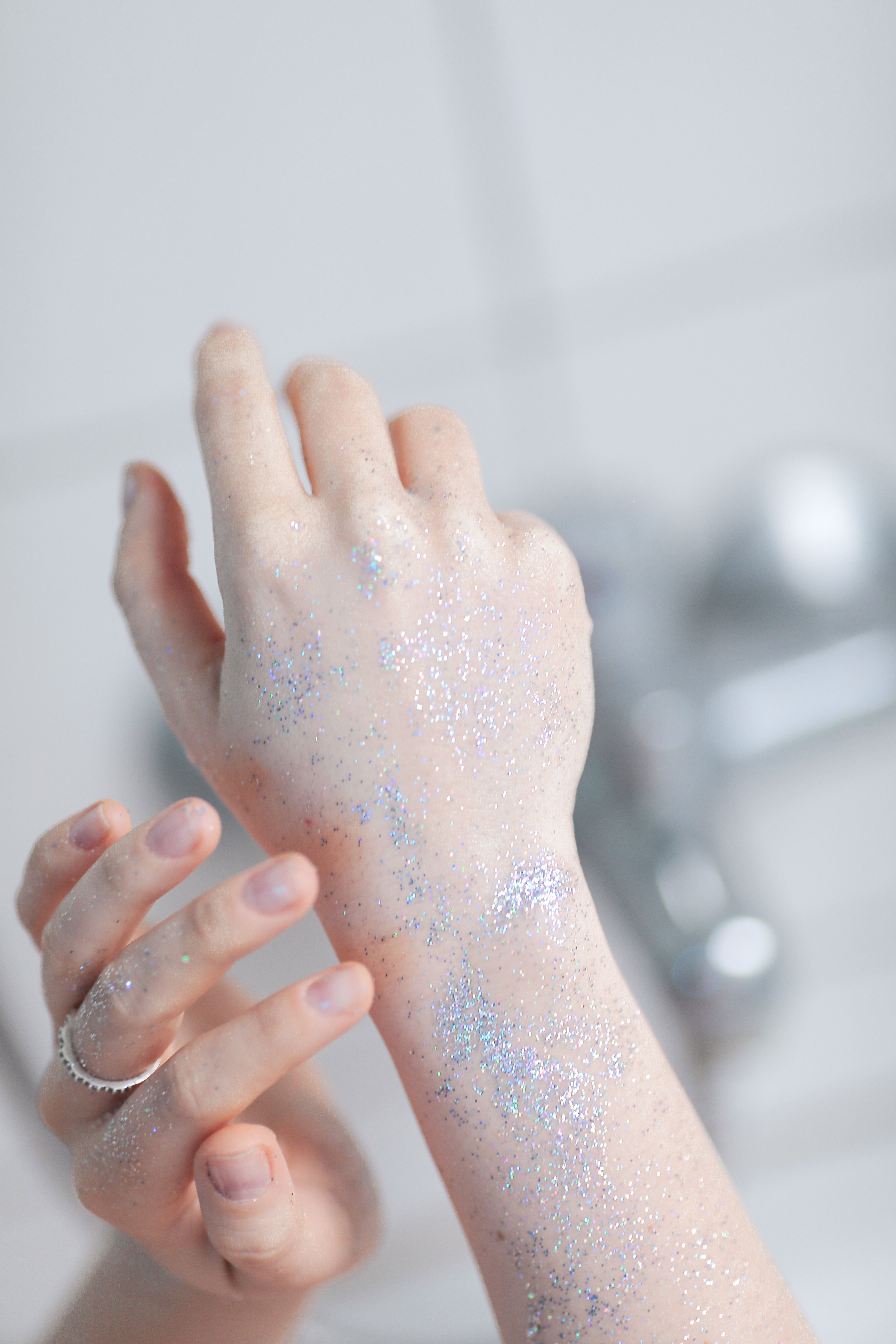 Glitter on Woman Hands · Free Stock Photo