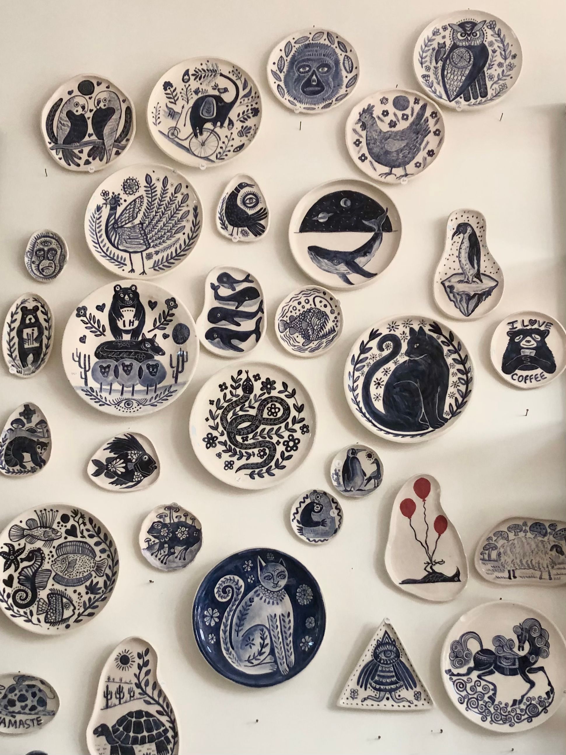 Handmade, Decorated Plates · Free Stock Photo