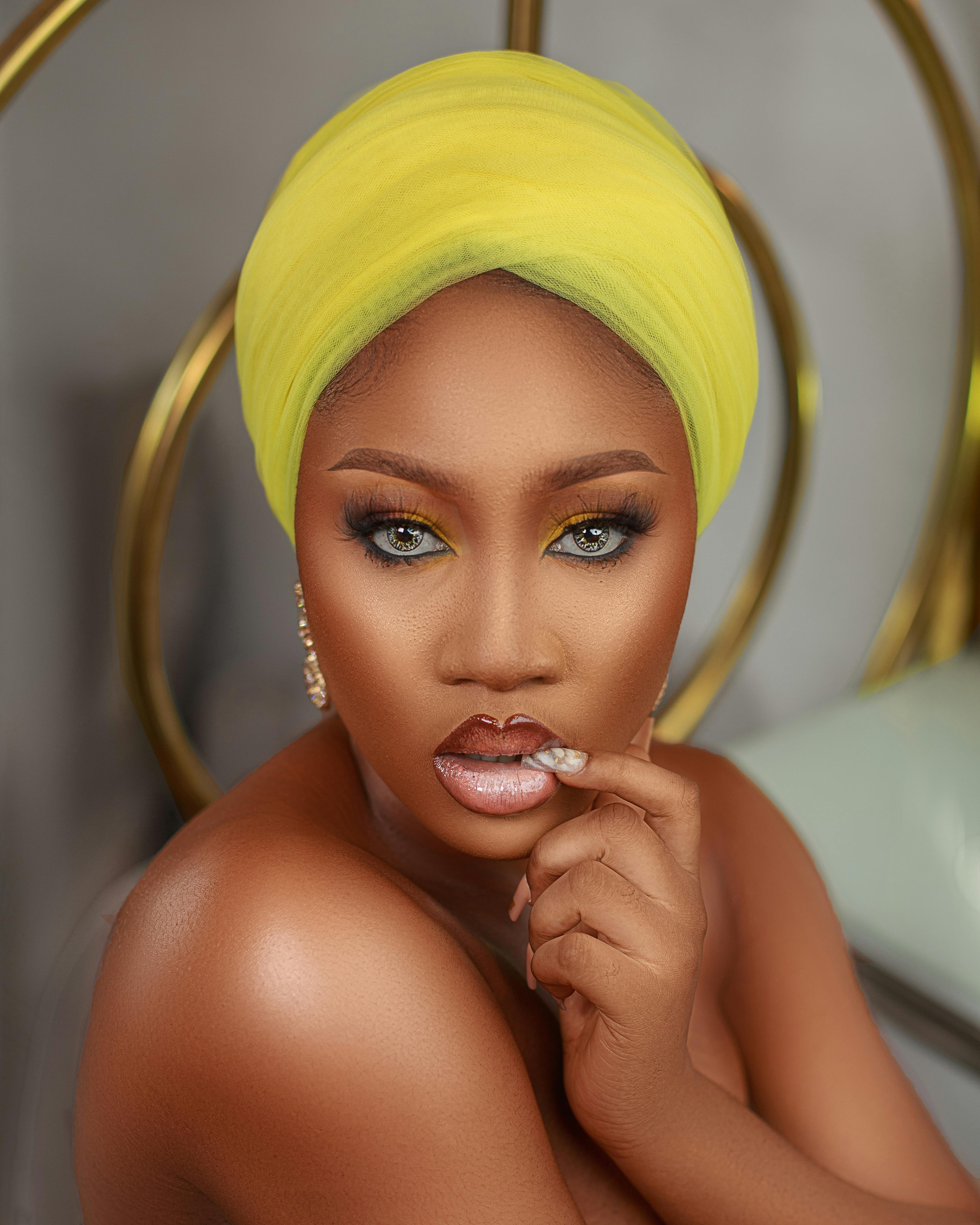 Portrait of Black Woman with Glamour Makeup · Free Stock Photo