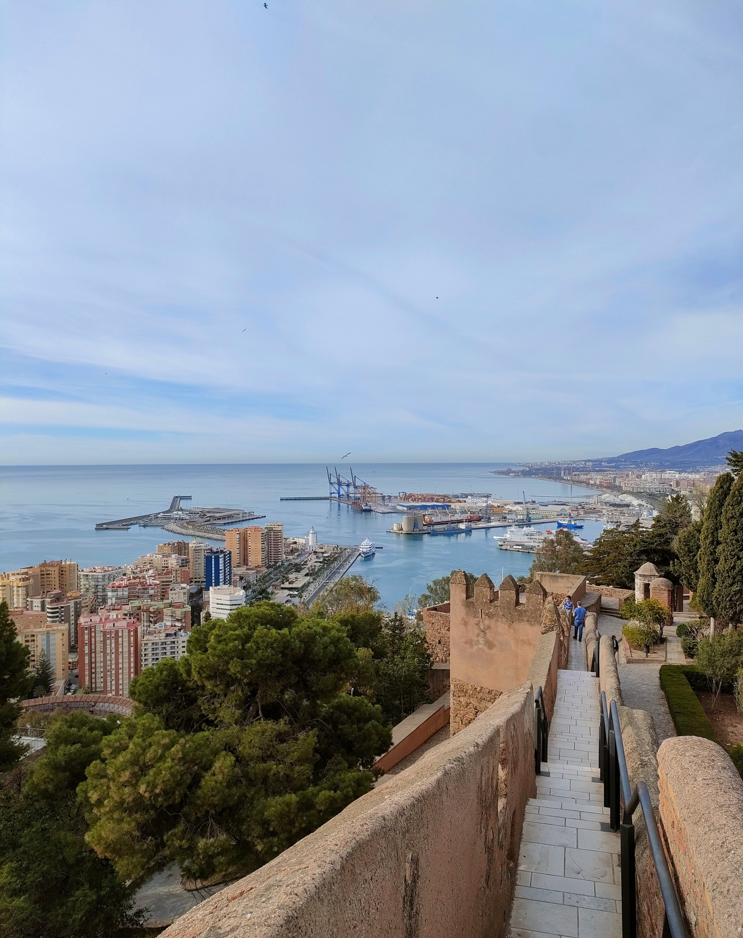 Castle Wall over Sea Coast in Town in Spain · Free Stock Photo