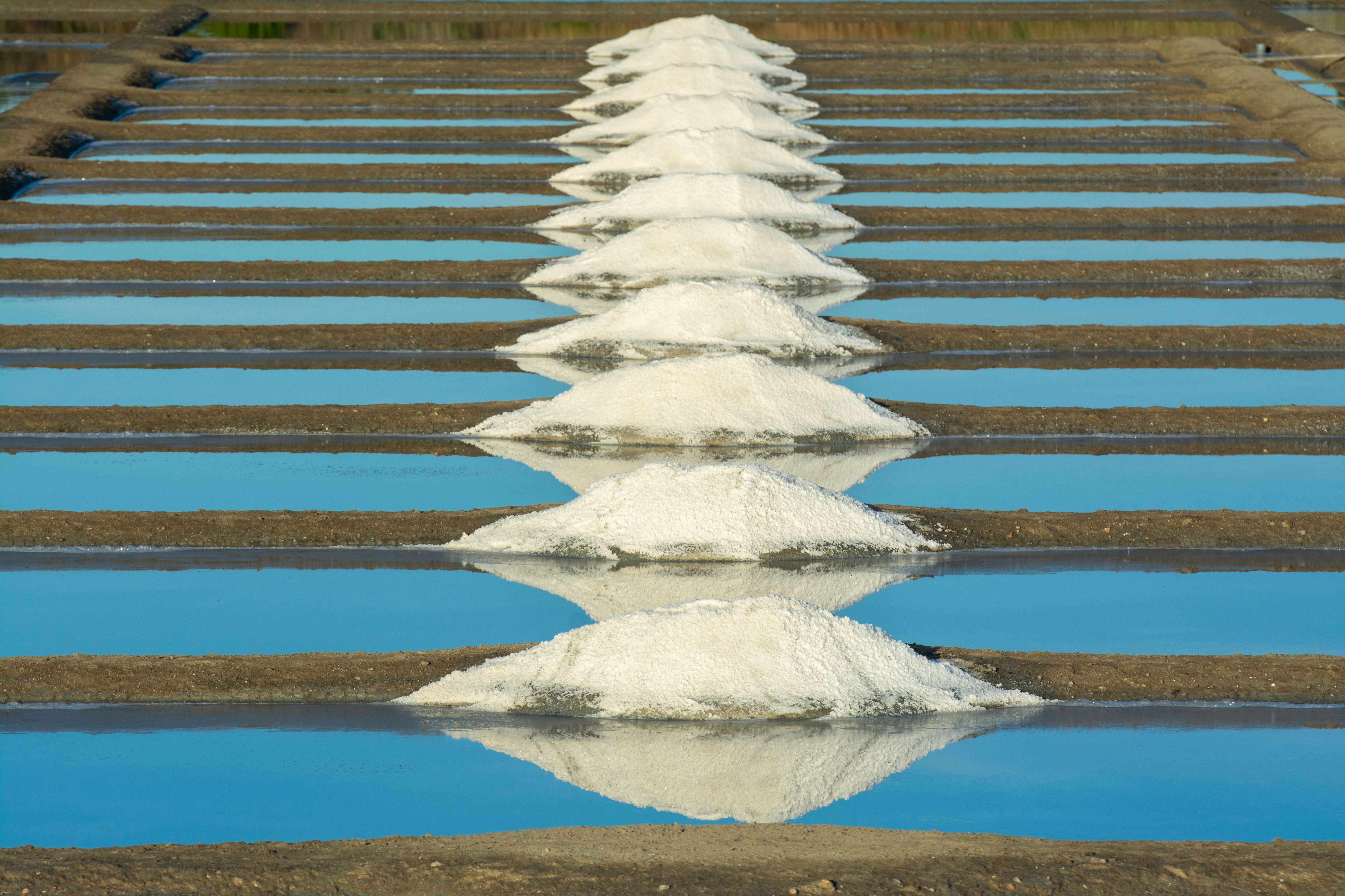 Salty Water Pools and Piles with Salt · Free Stock Photo