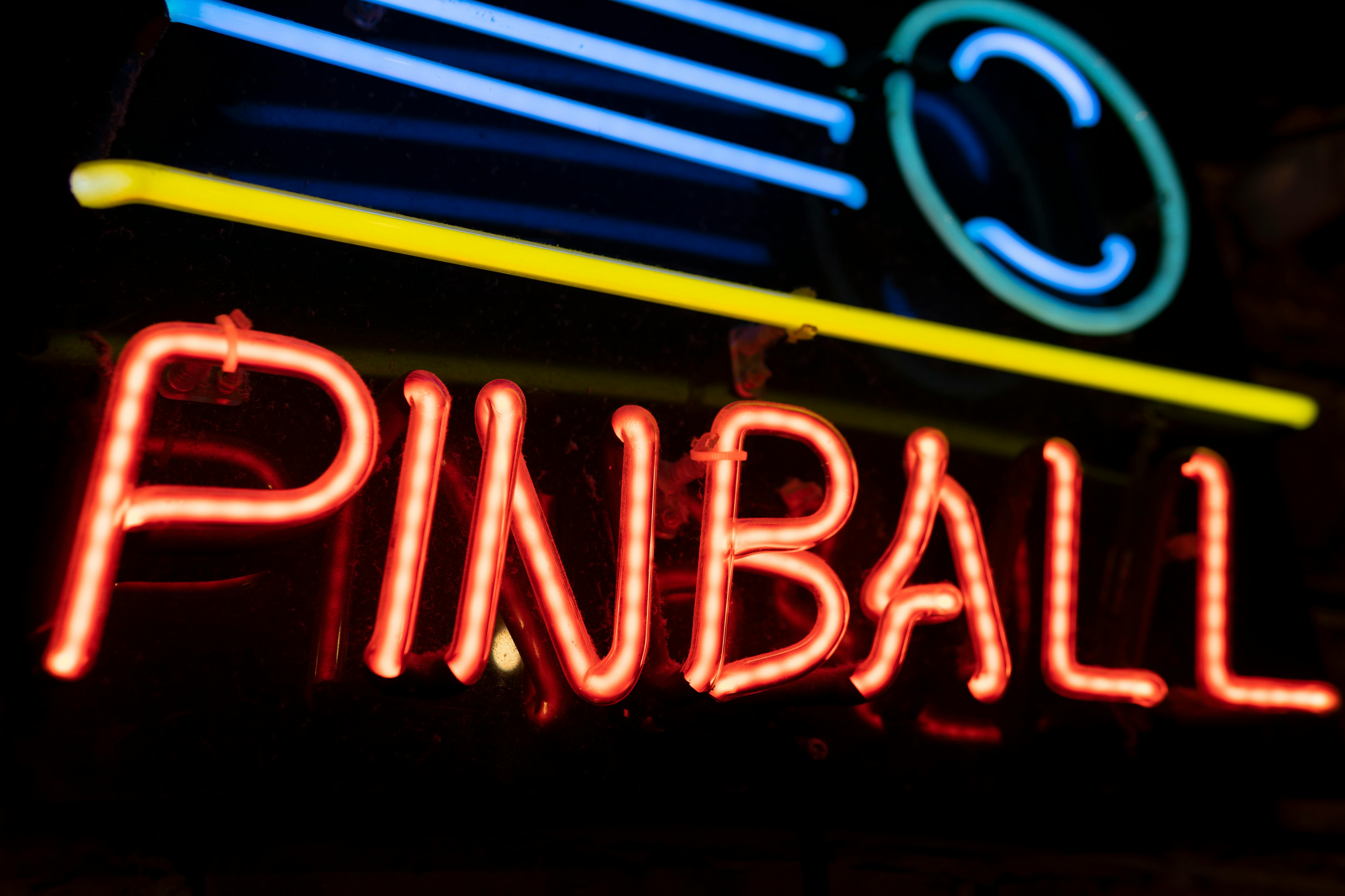 Pinball Neon in a Casino · Free Stock Photo