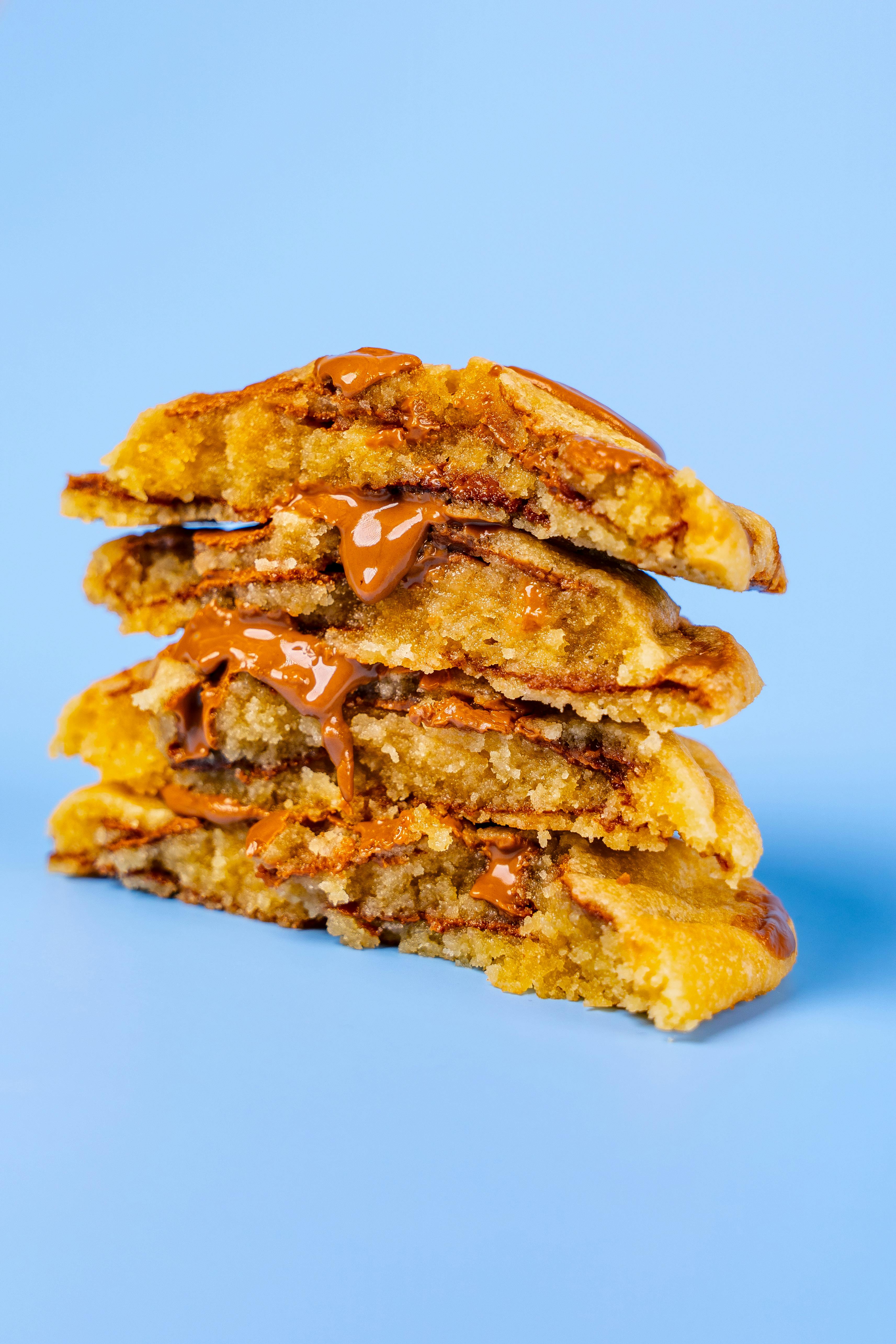 Macro Photography of Pile of 3 Cookie · Free Stock Photo