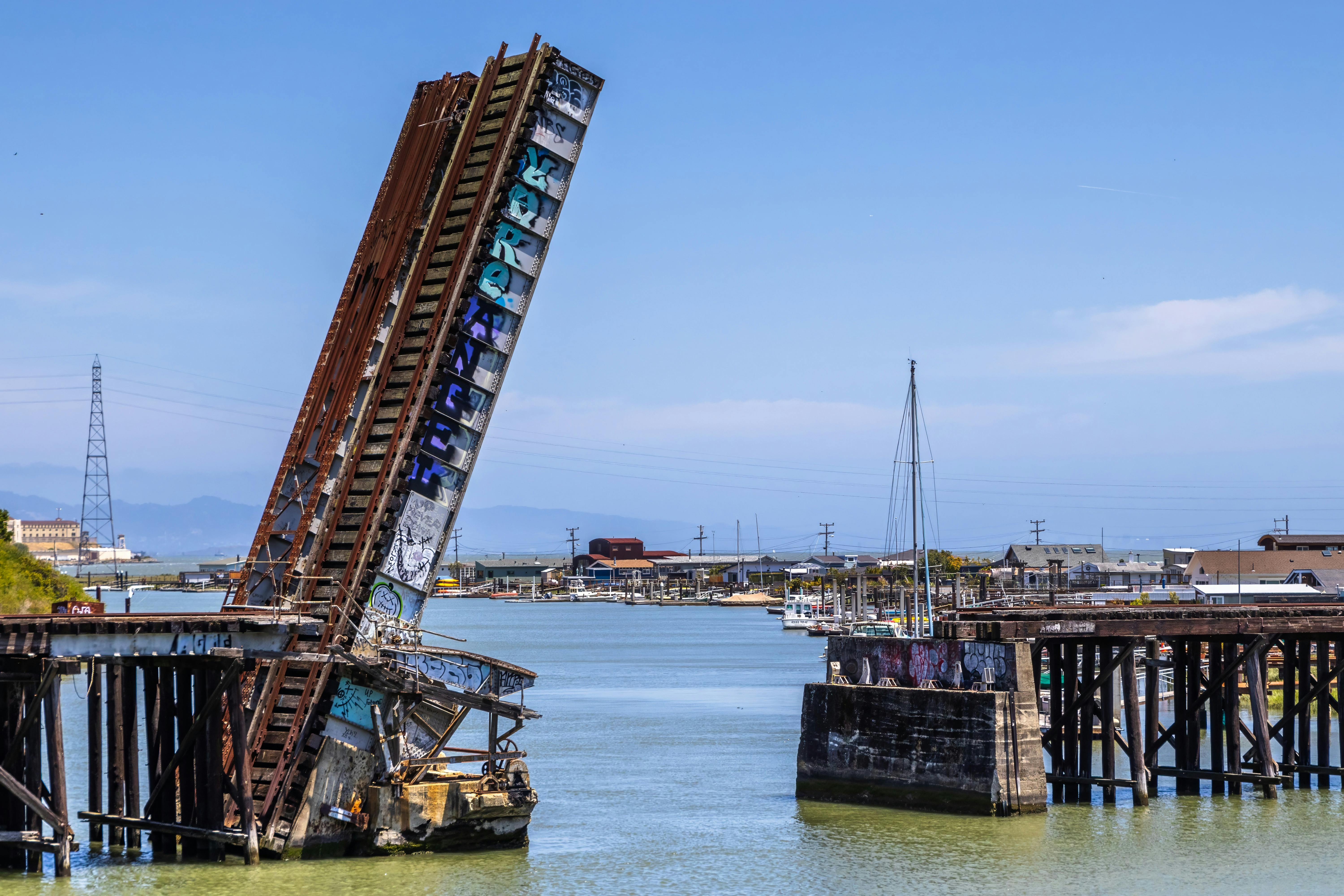 Railroad Drawbridge on Corte Madera Creek in Marin County · Free Stock ...