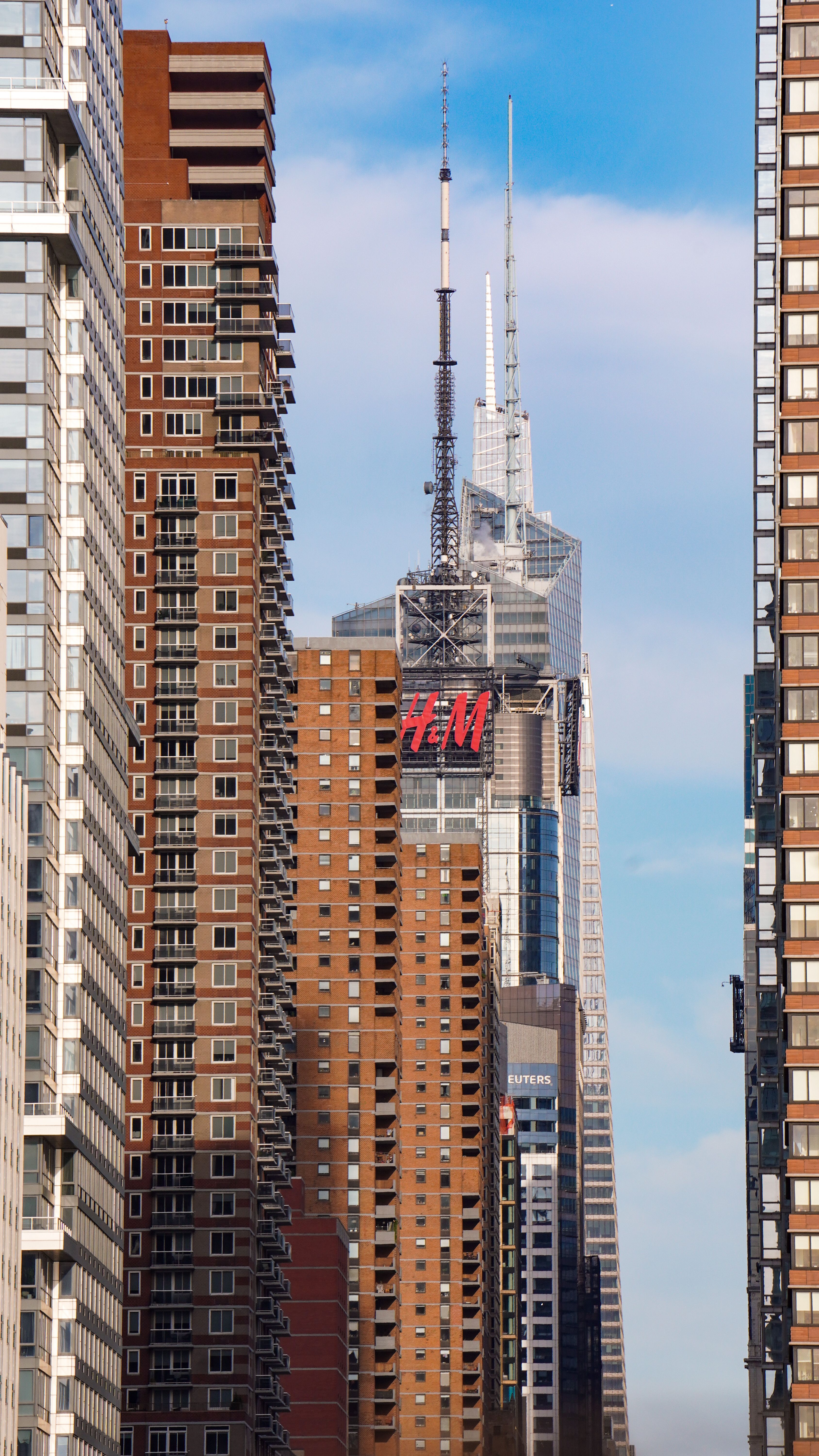 View of Modern Skyscrapers and Apartment Blocks in New York City, New ...