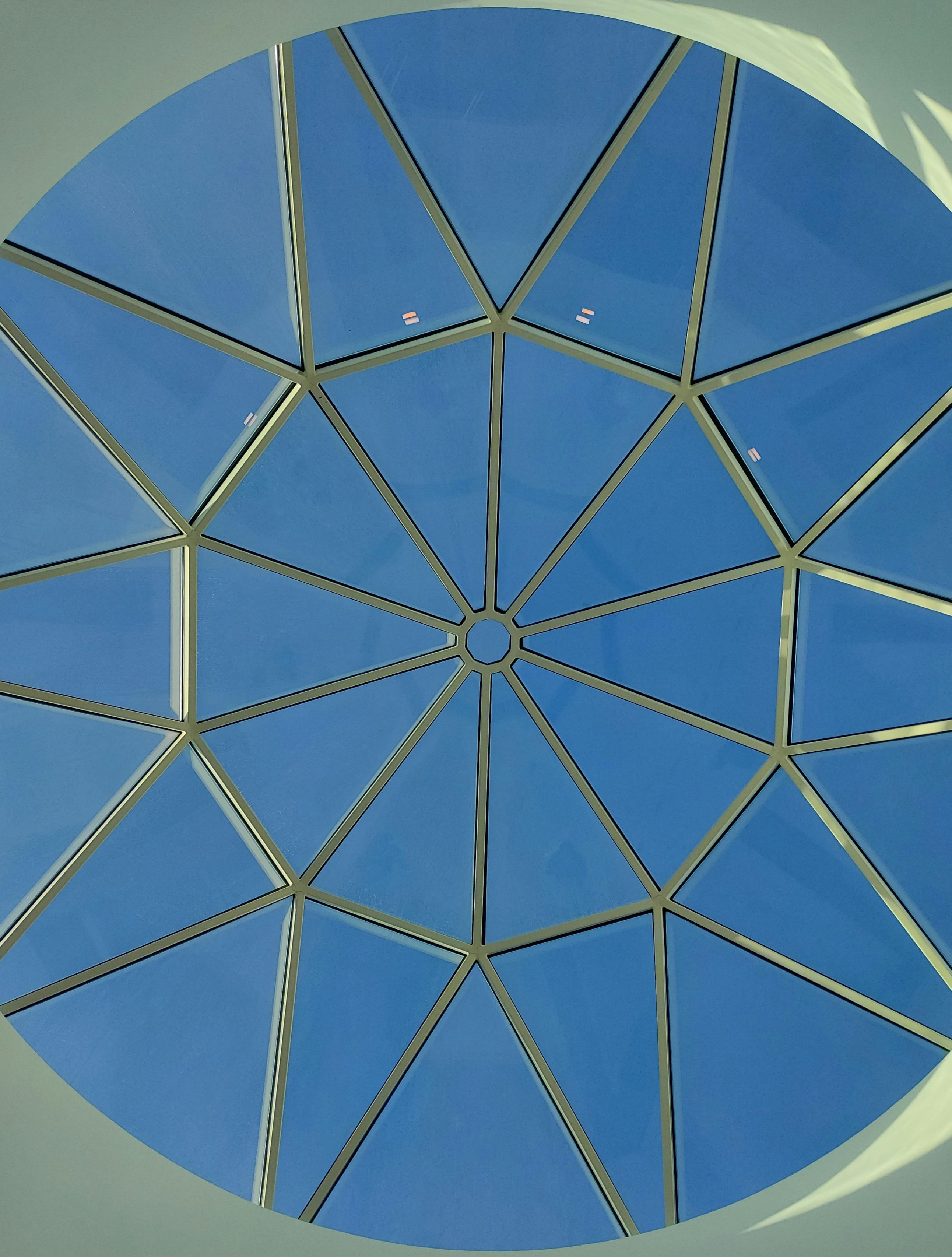 A Glass Ceiling with a Geometric Pattern · Free Stock Photo