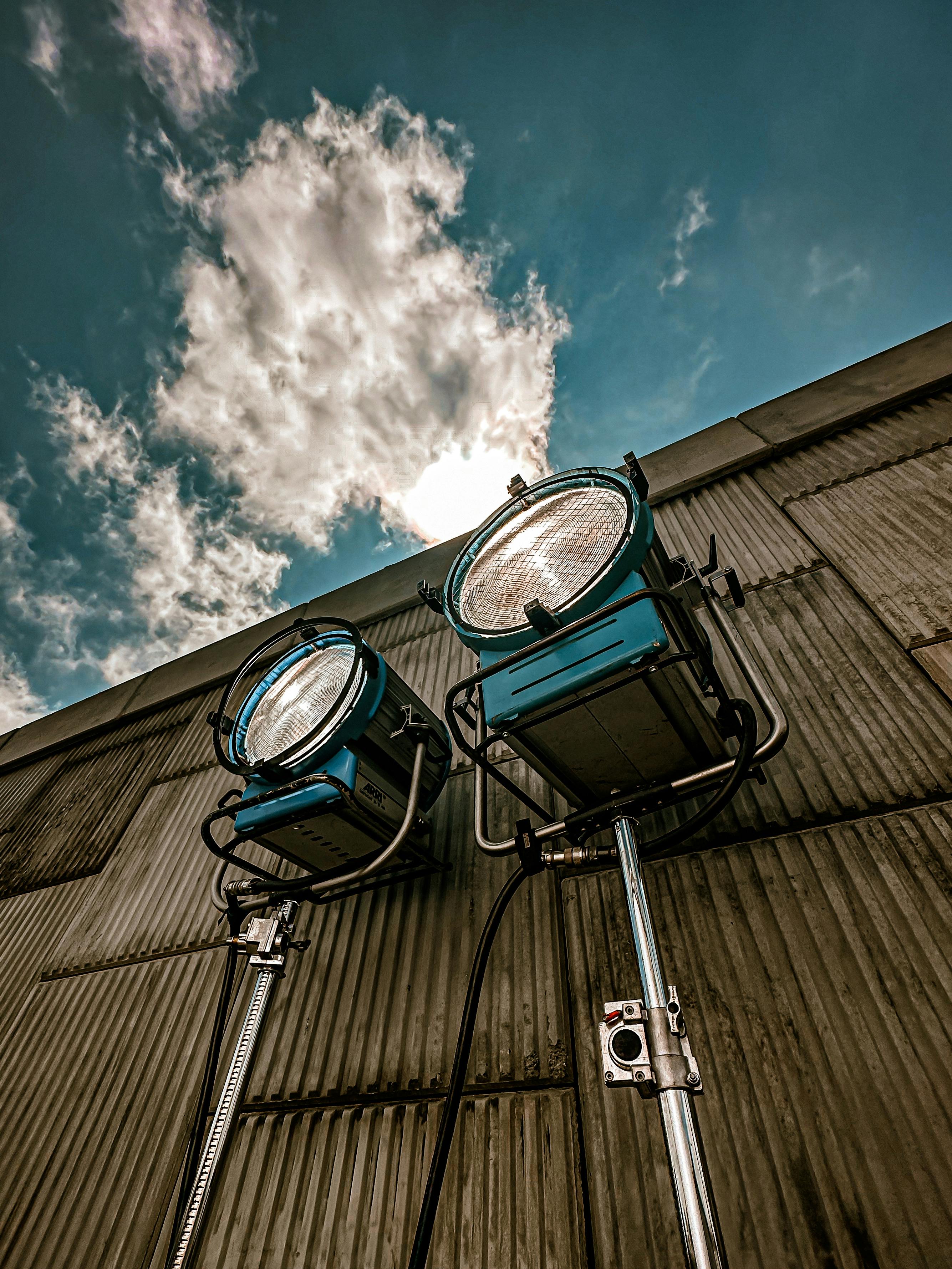 Reflectors on Building Wall · Free Stock Photo