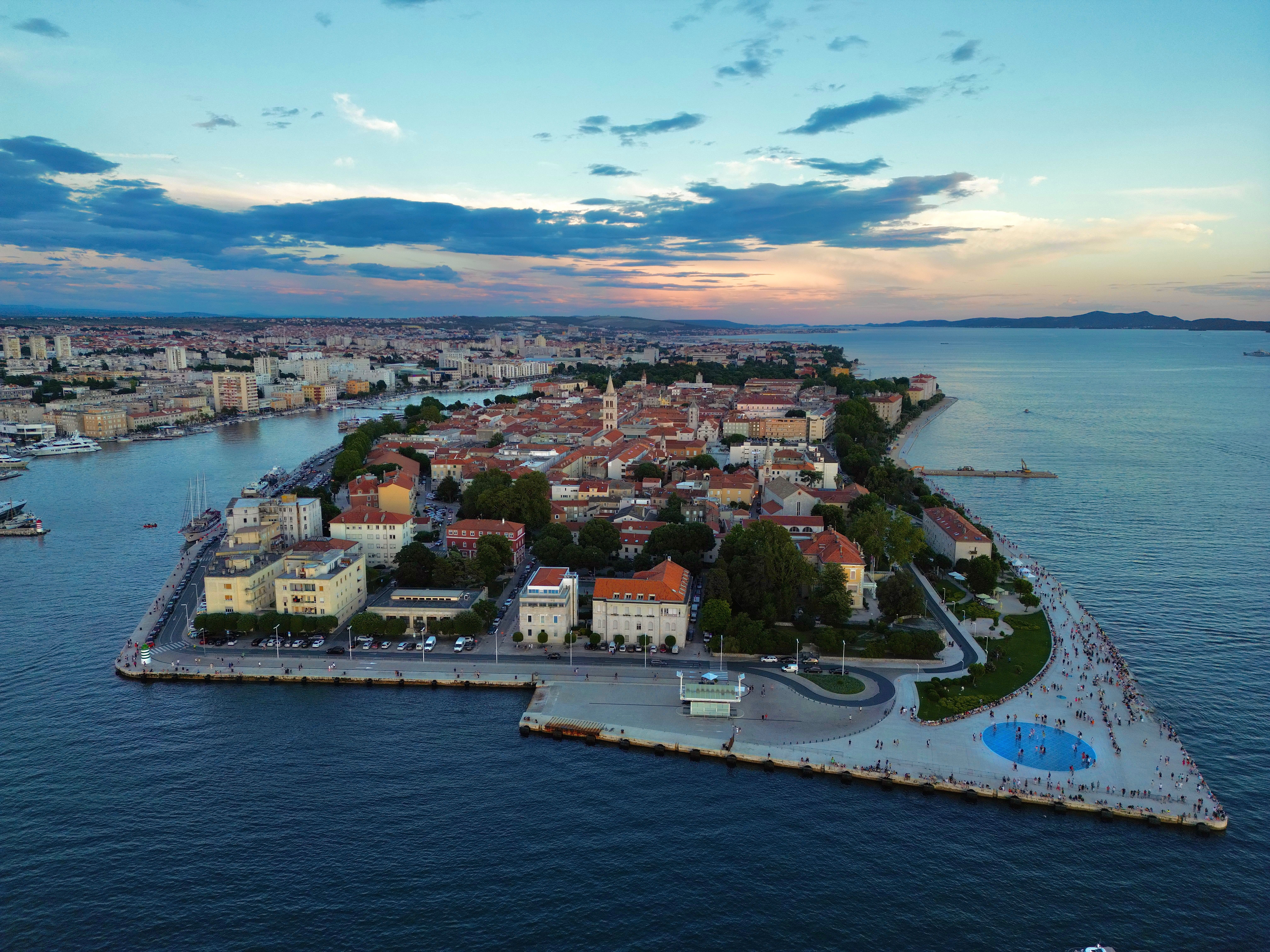 Panoramic View of Zadar, Croatia at Sunset · Free Stock Photo