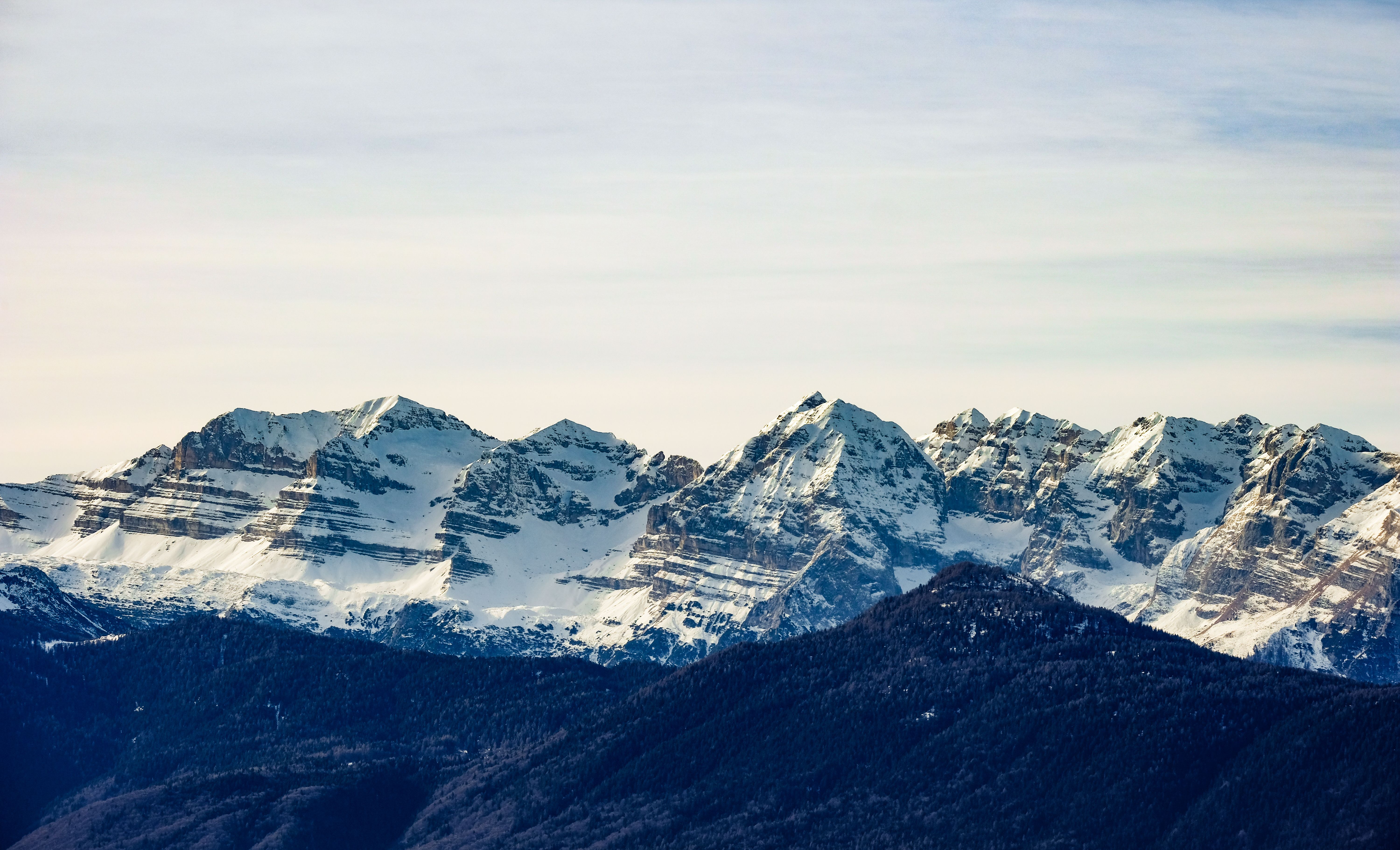 Snow-covered Mountain Summits · Free Stock Photo