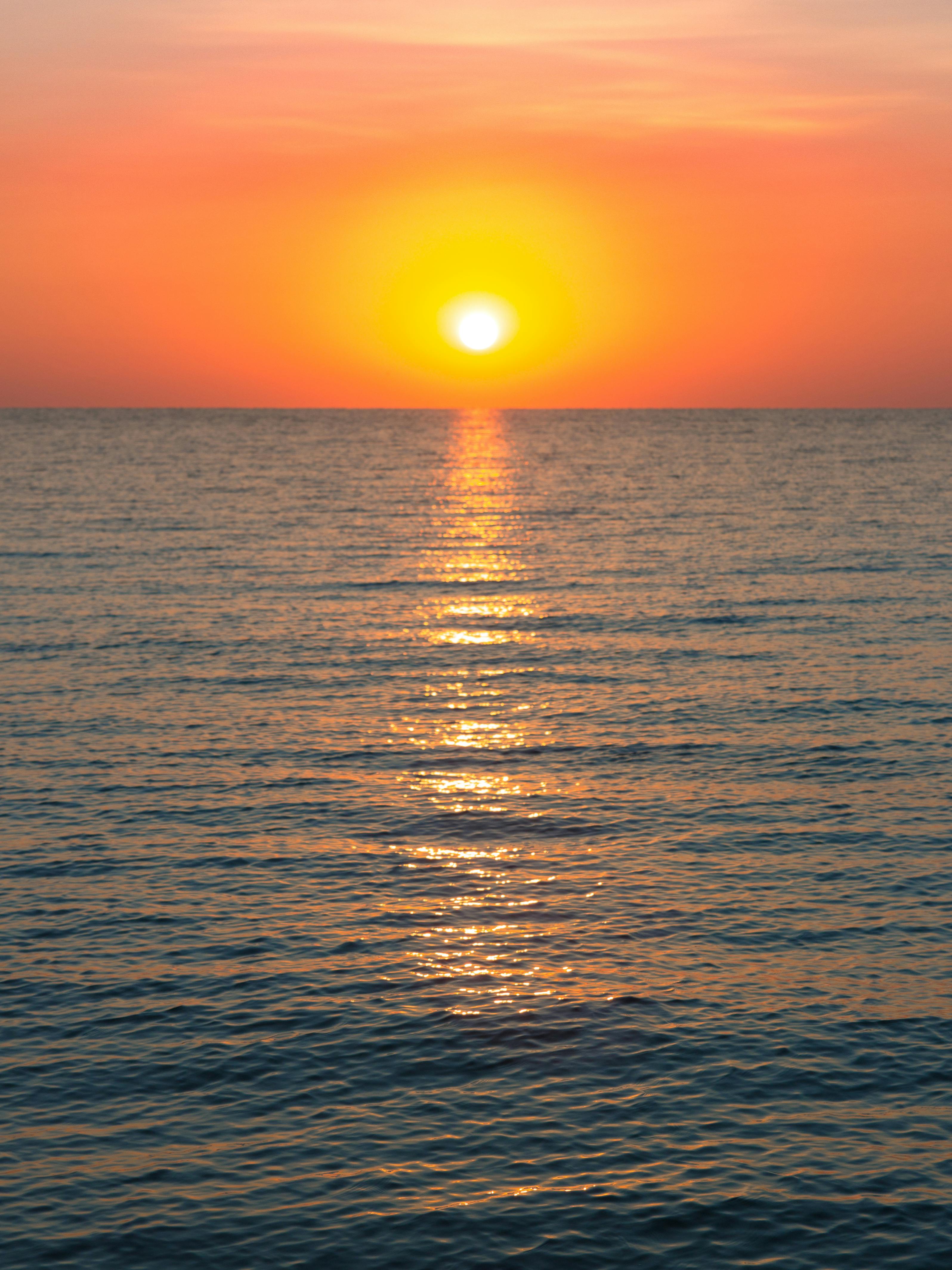 Sun over Sea at Sunset · Free Stock Photo