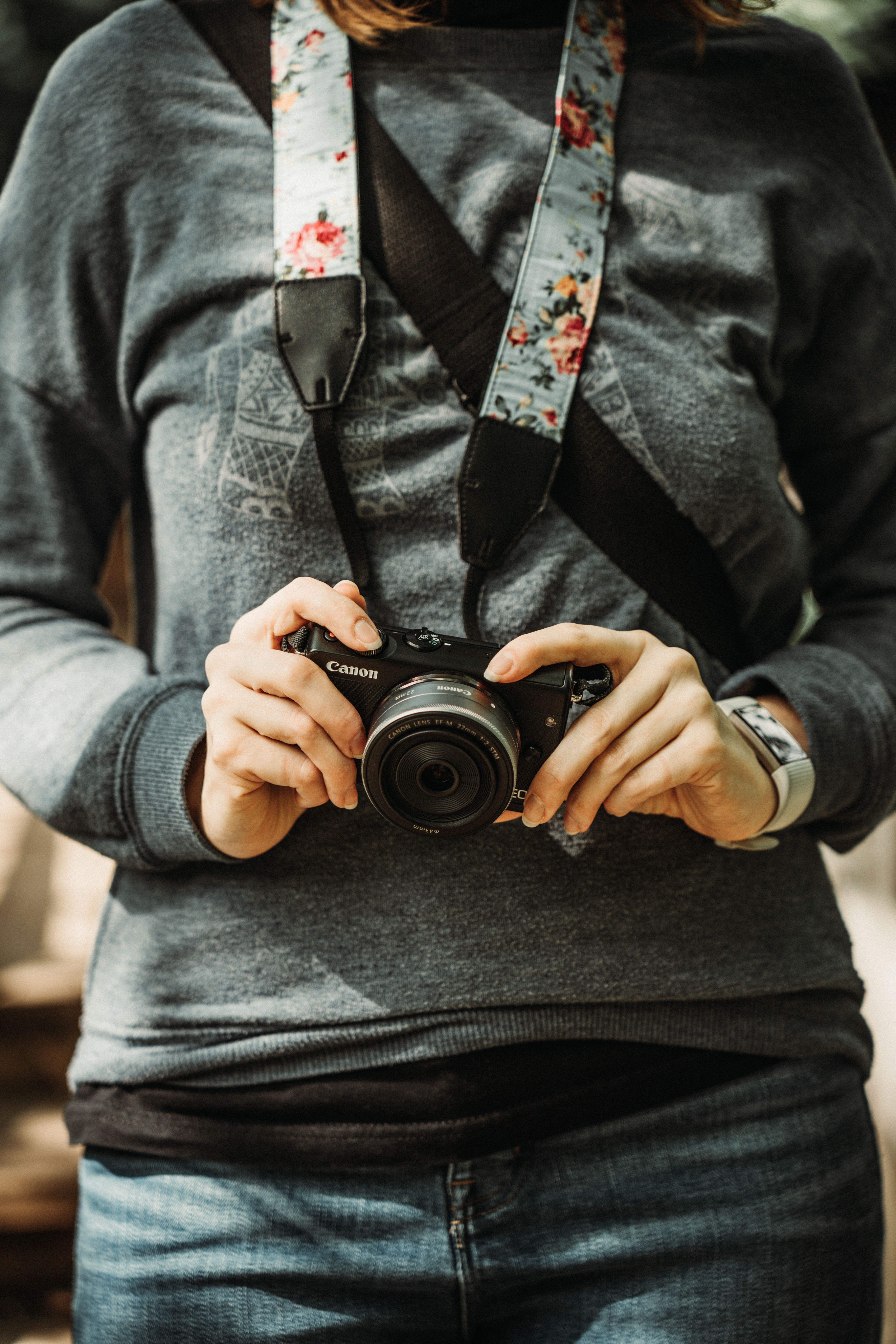 Canon Camera in Woman Hands · Free Stock Photo