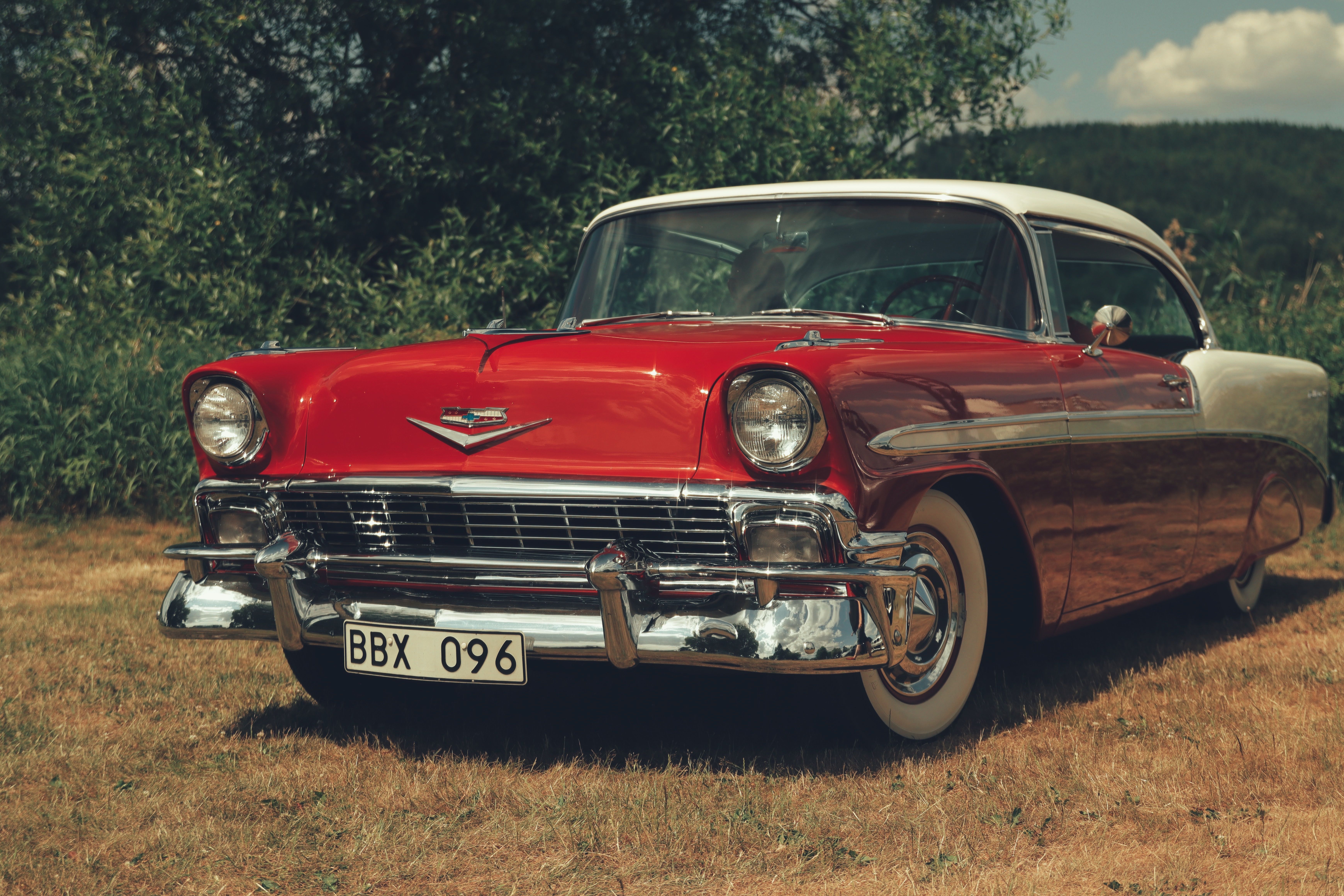 Red Chevrolet Bel Air 1957 · Free Stock Photo