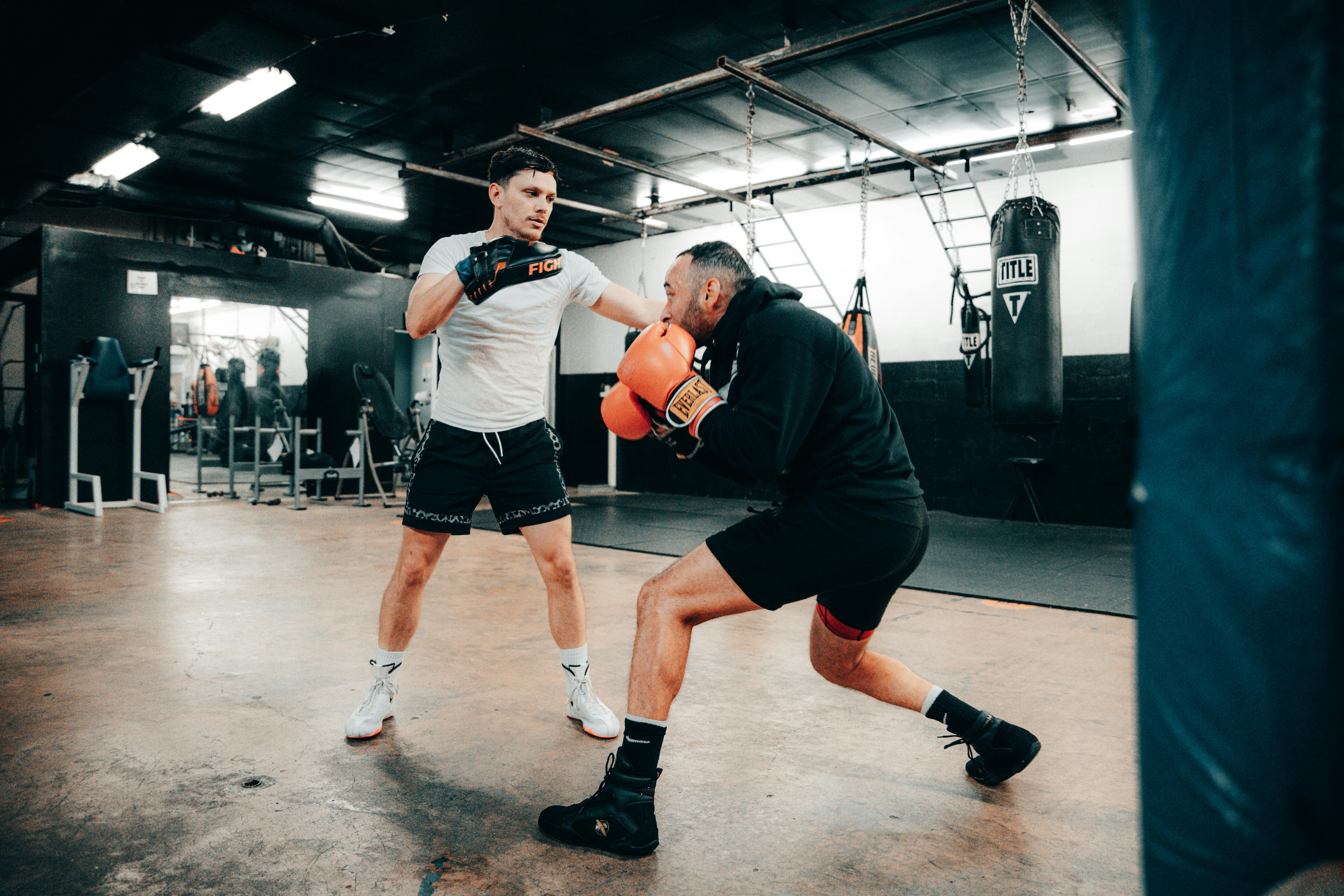 Men Training Box at the Gym · Free Stock Photo
