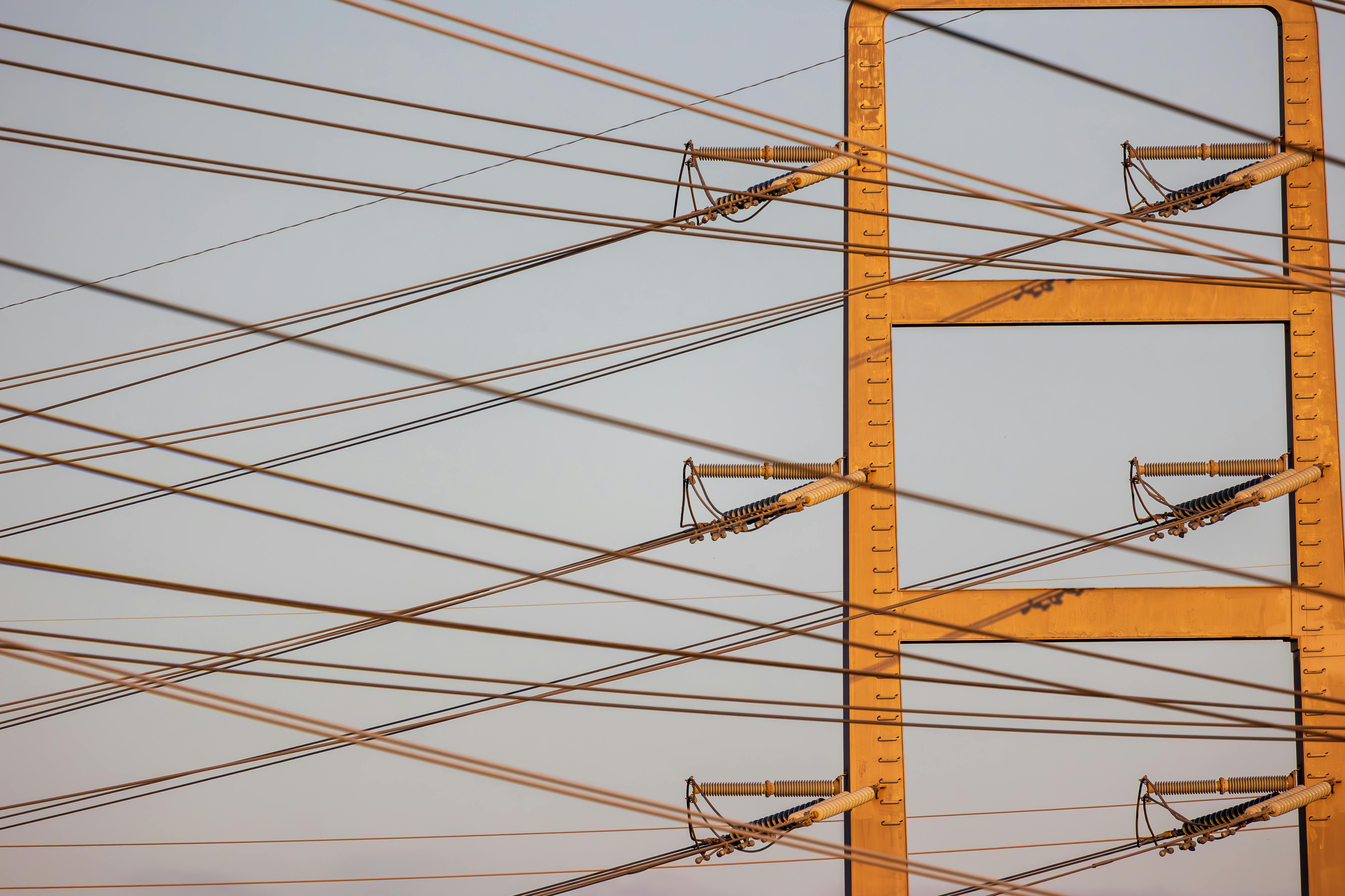 Gray Electric Posts · Free Stock Photo