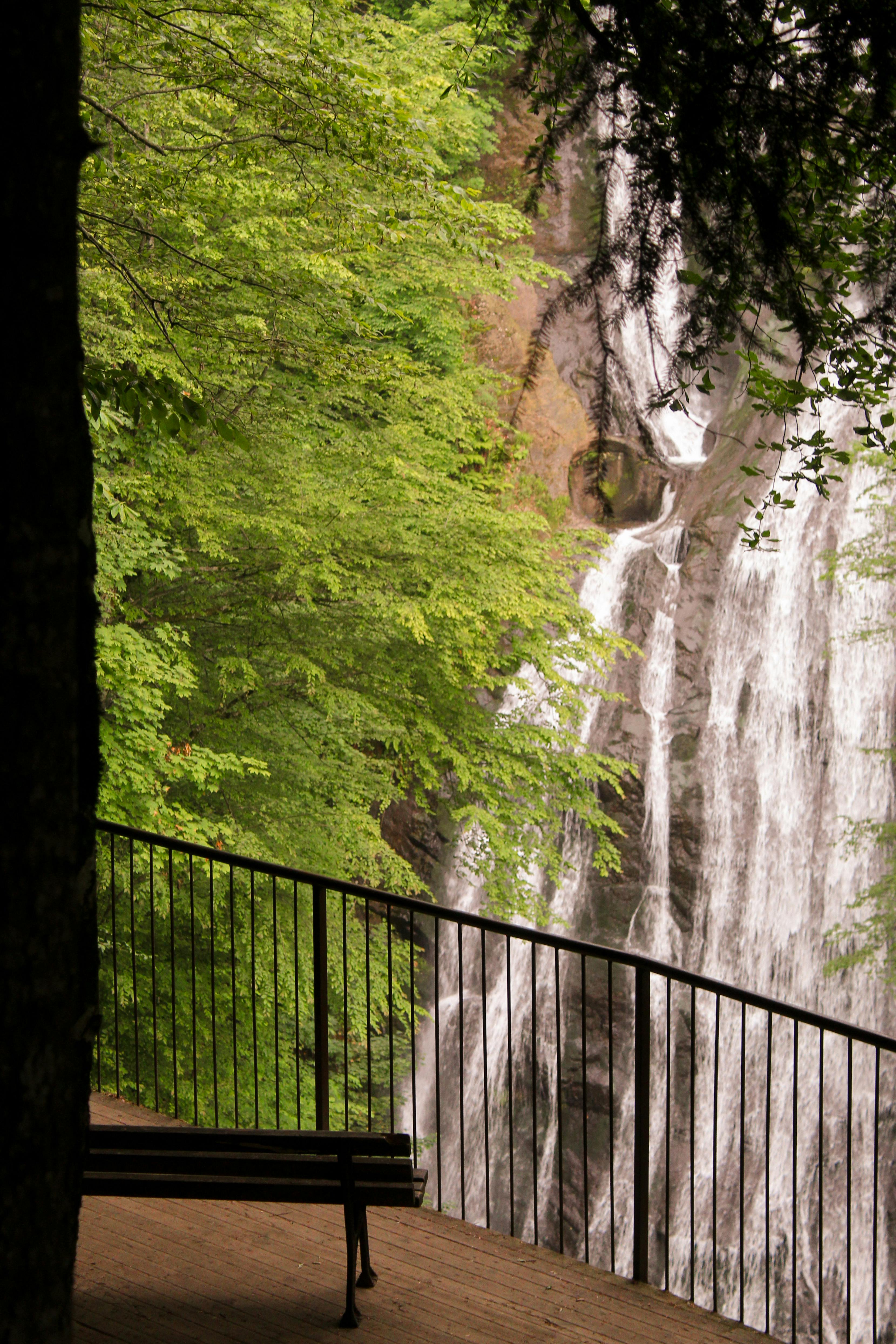 Railing and Waterfall · Free Stock Photo