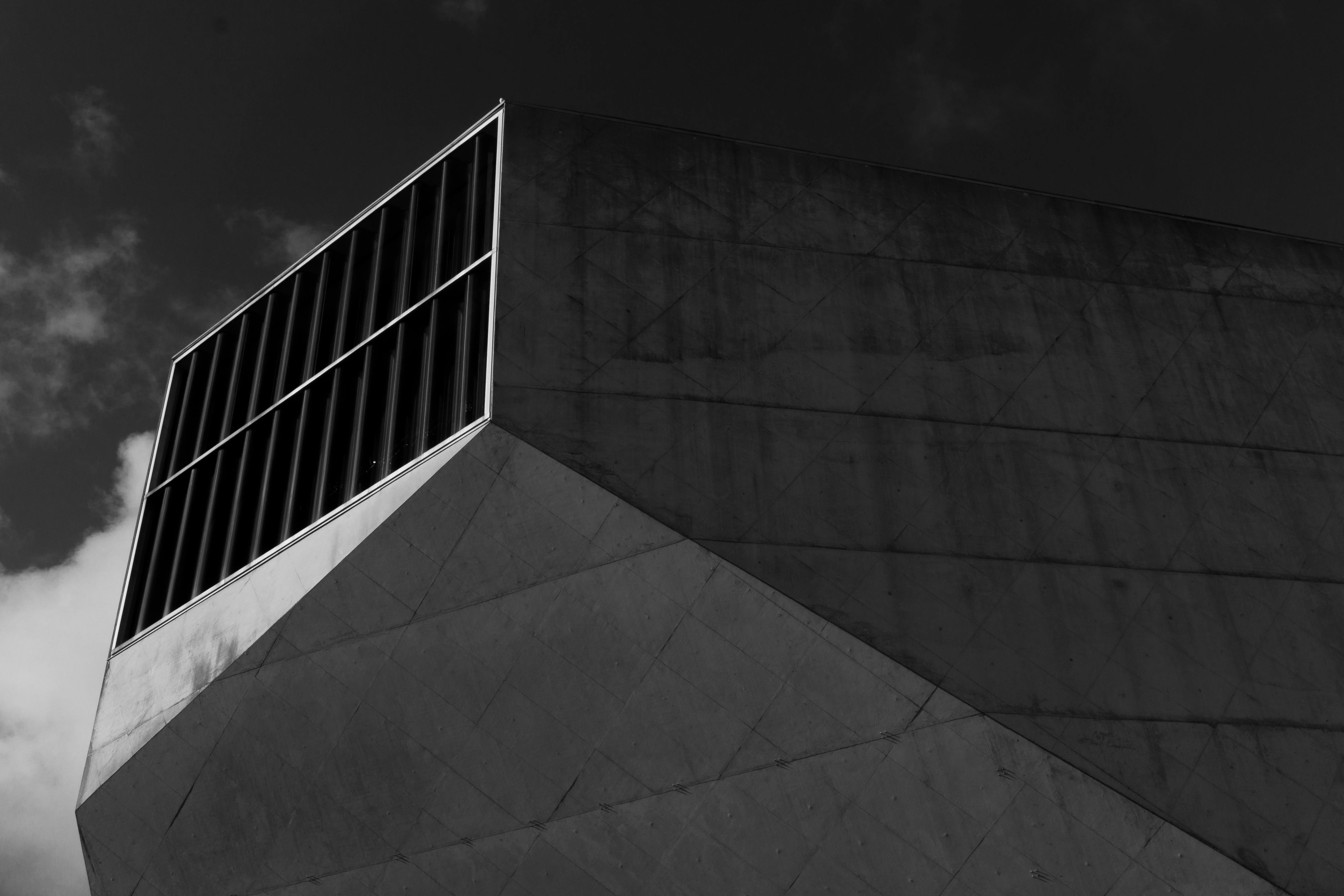 Grayscale Photo of Building · Free Stock Photo