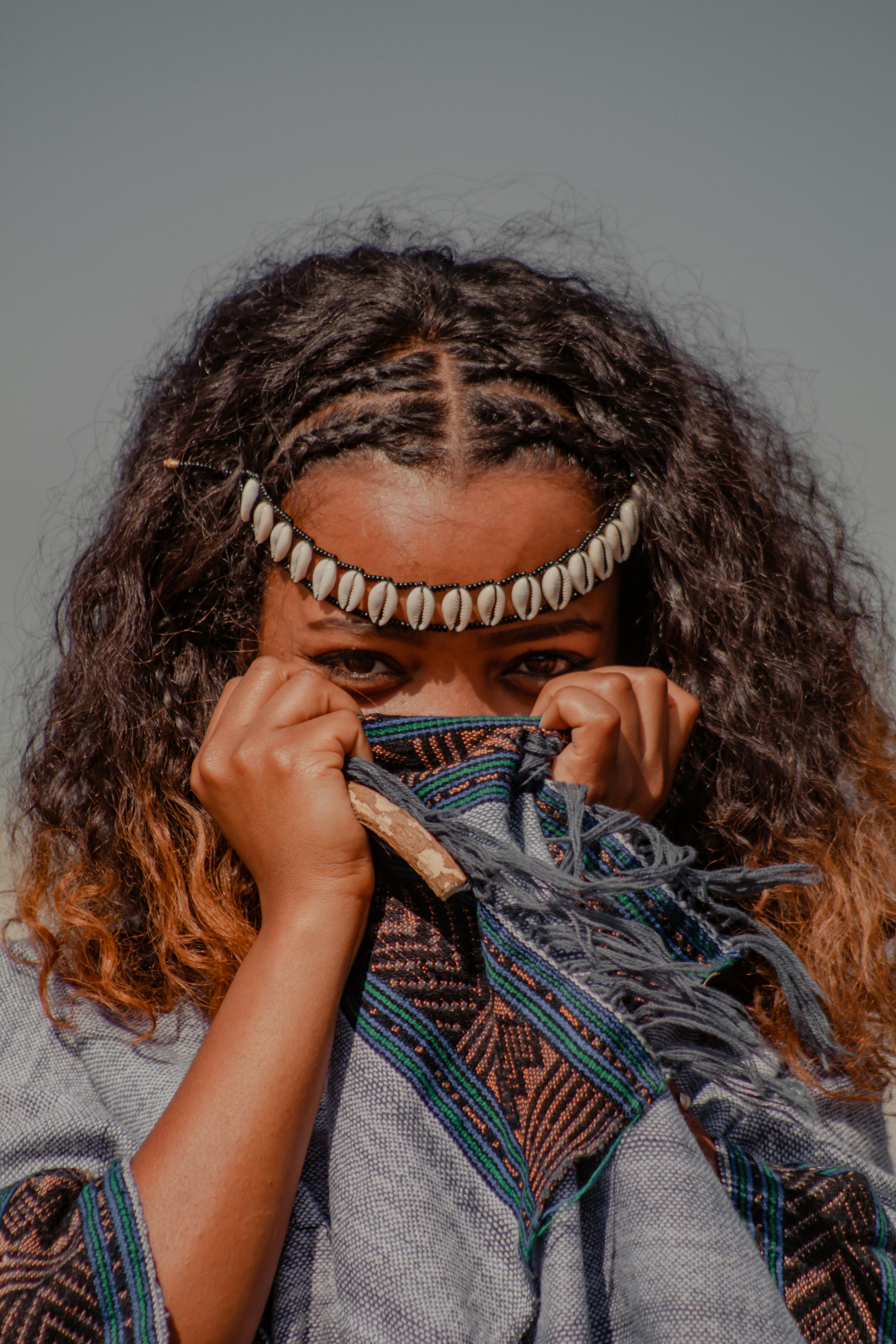 Woman Covering Face with Dress · Free Stock Photo