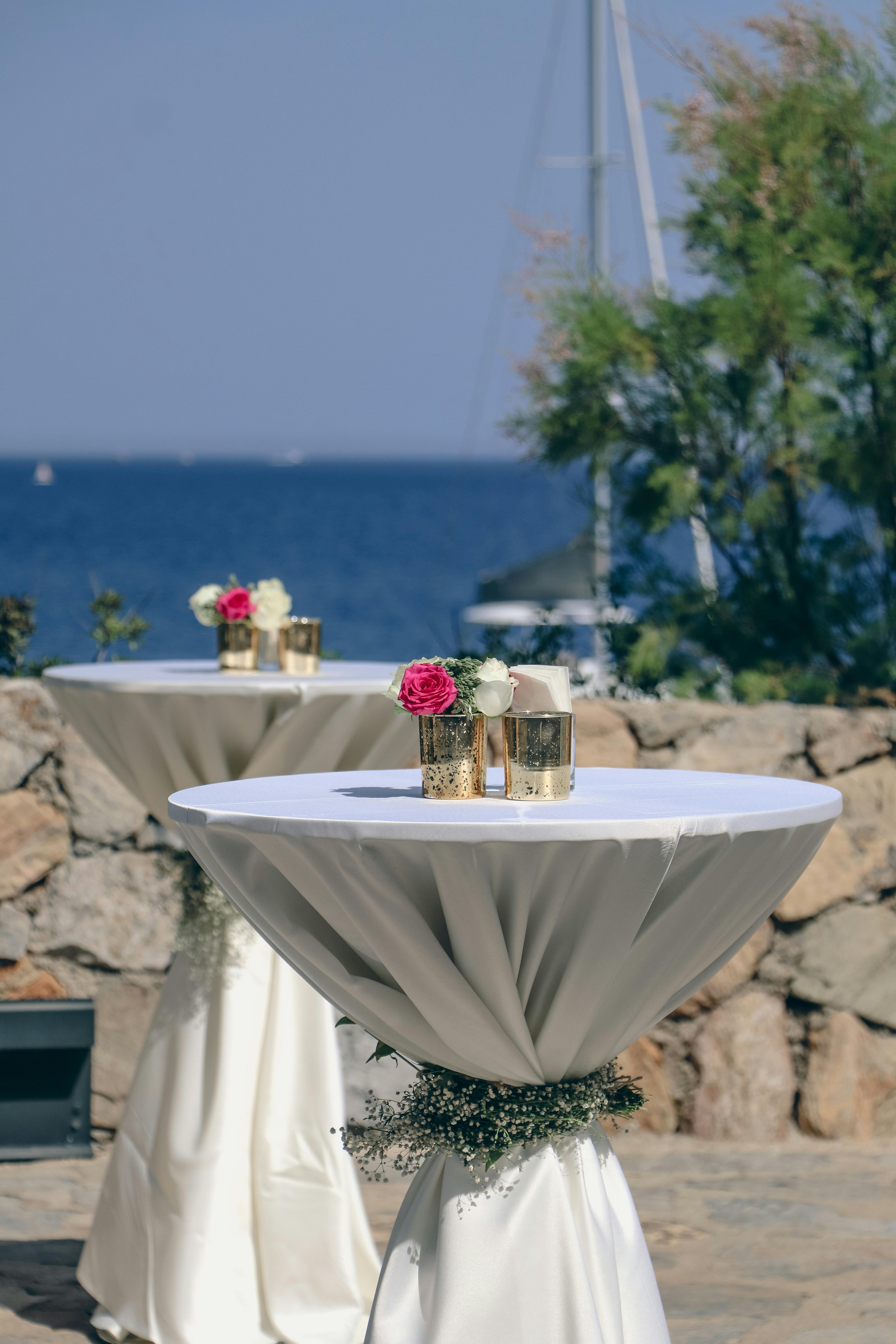 Decorated Tables on Seashore for Wedding Reception · Free Stock Photo