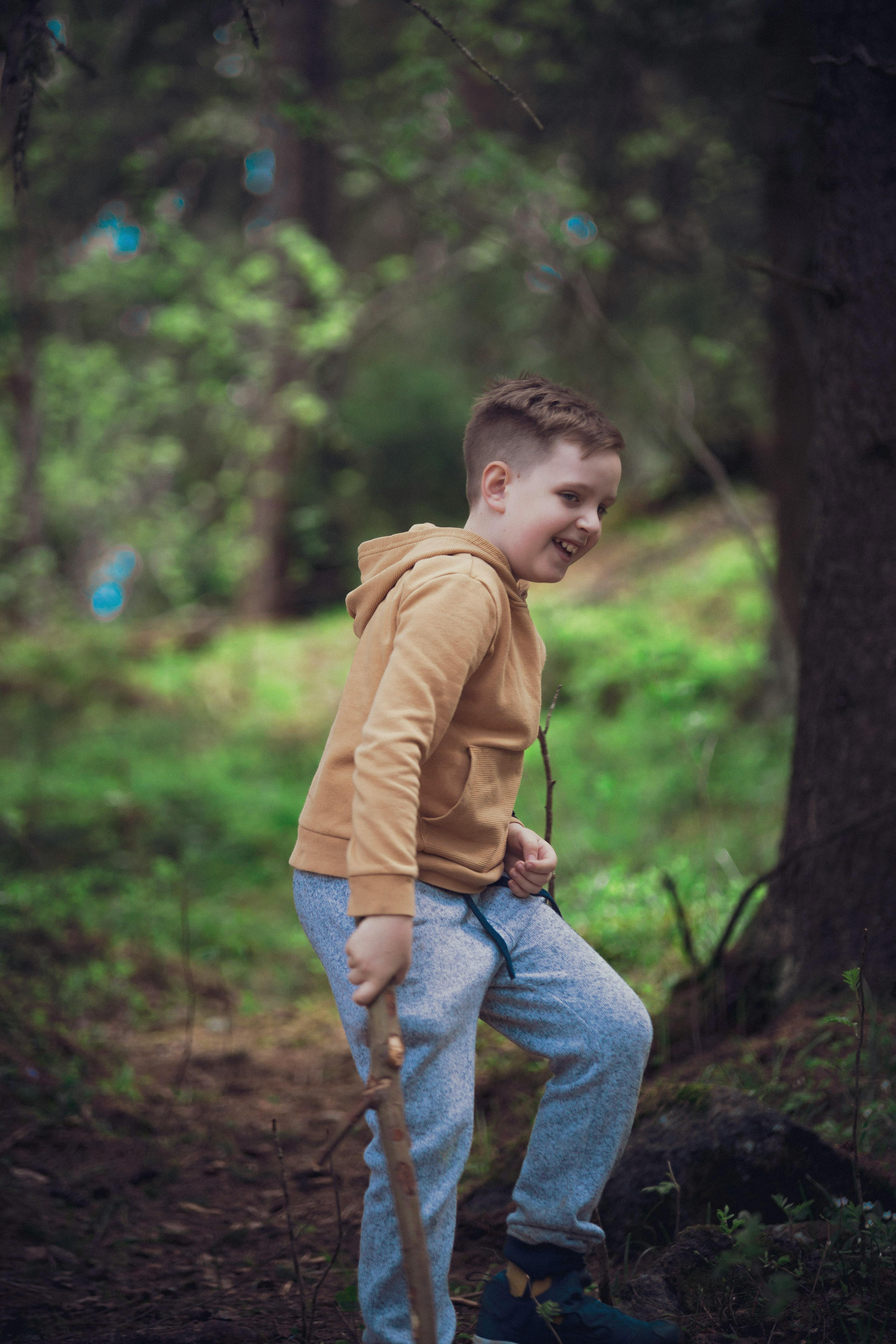 Boy in Forest · Free Stock Photo