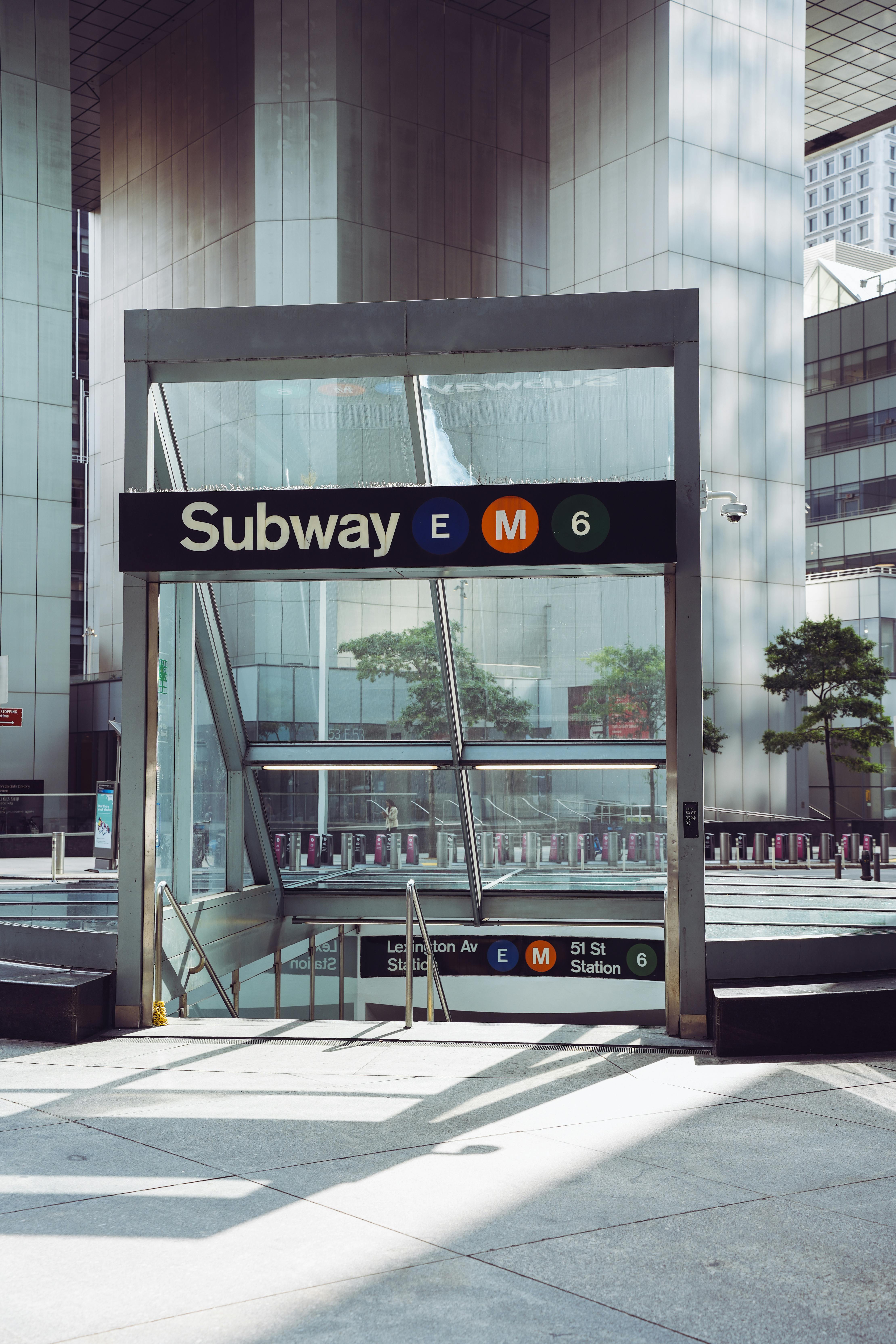 Entrance of a Subway Station in New York City · Free Stock Photo