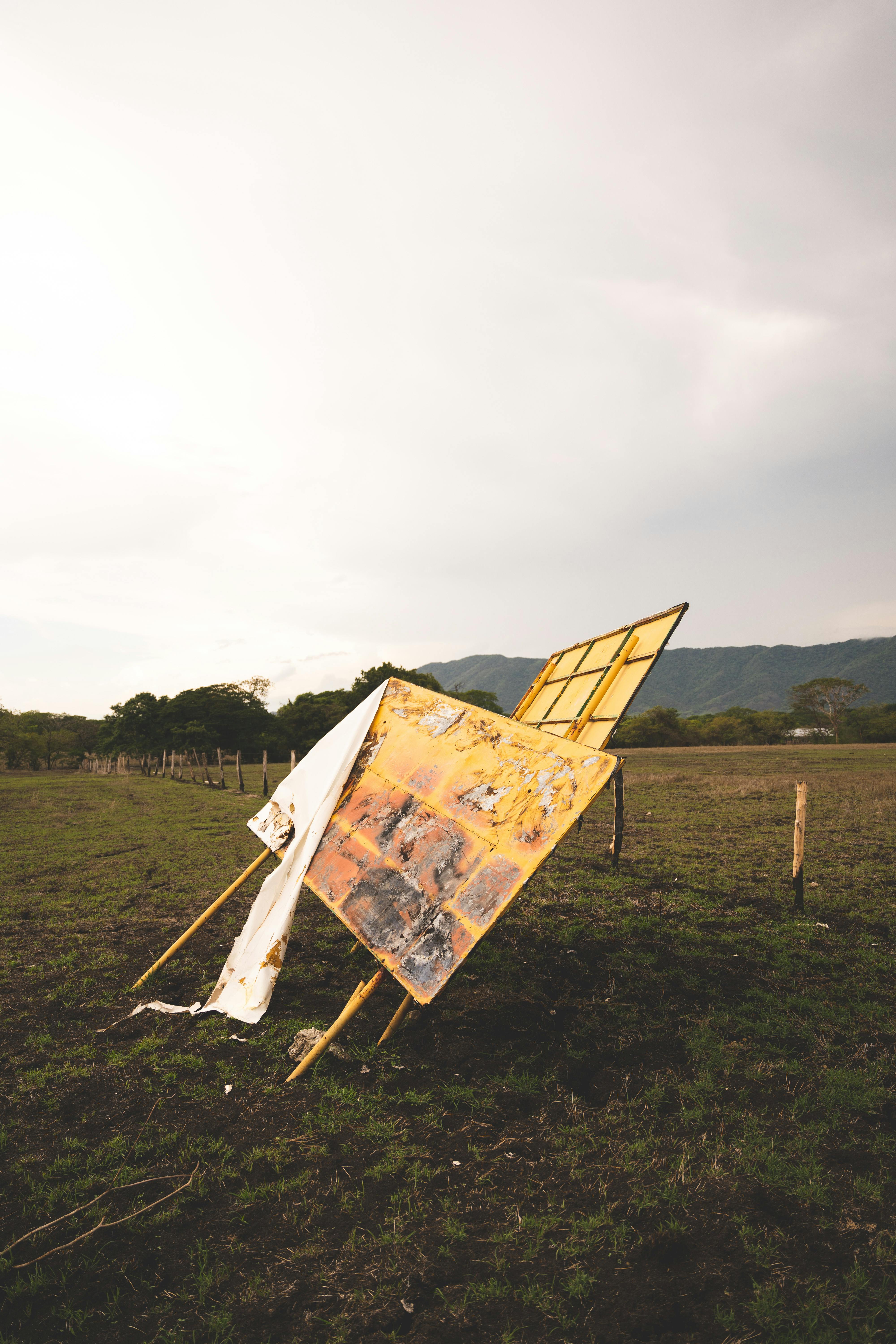 Destroyed Signs in Countryside · Free Stock Photo
