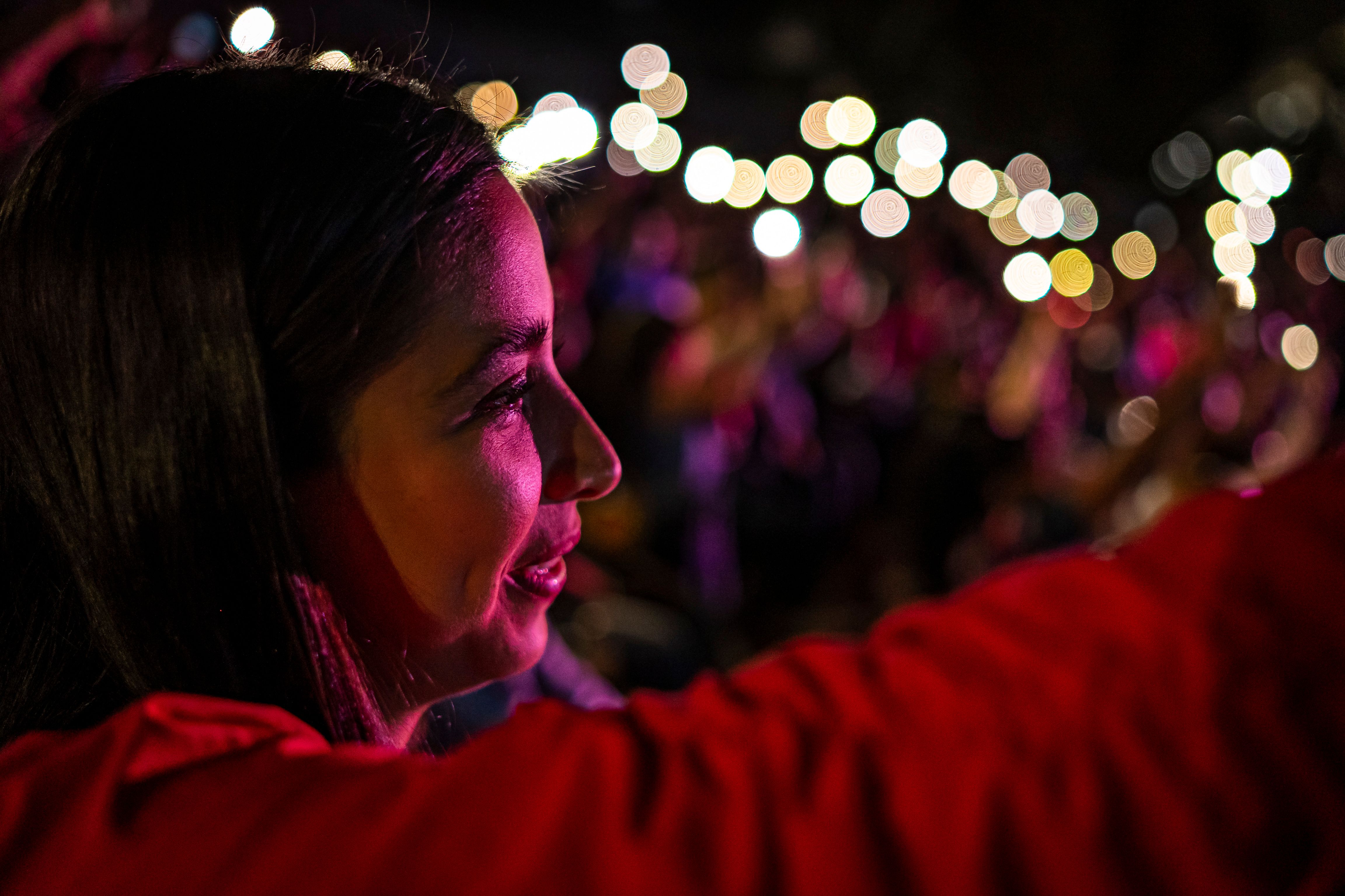Face of Woman on Event at Night · Free Stock Photo
