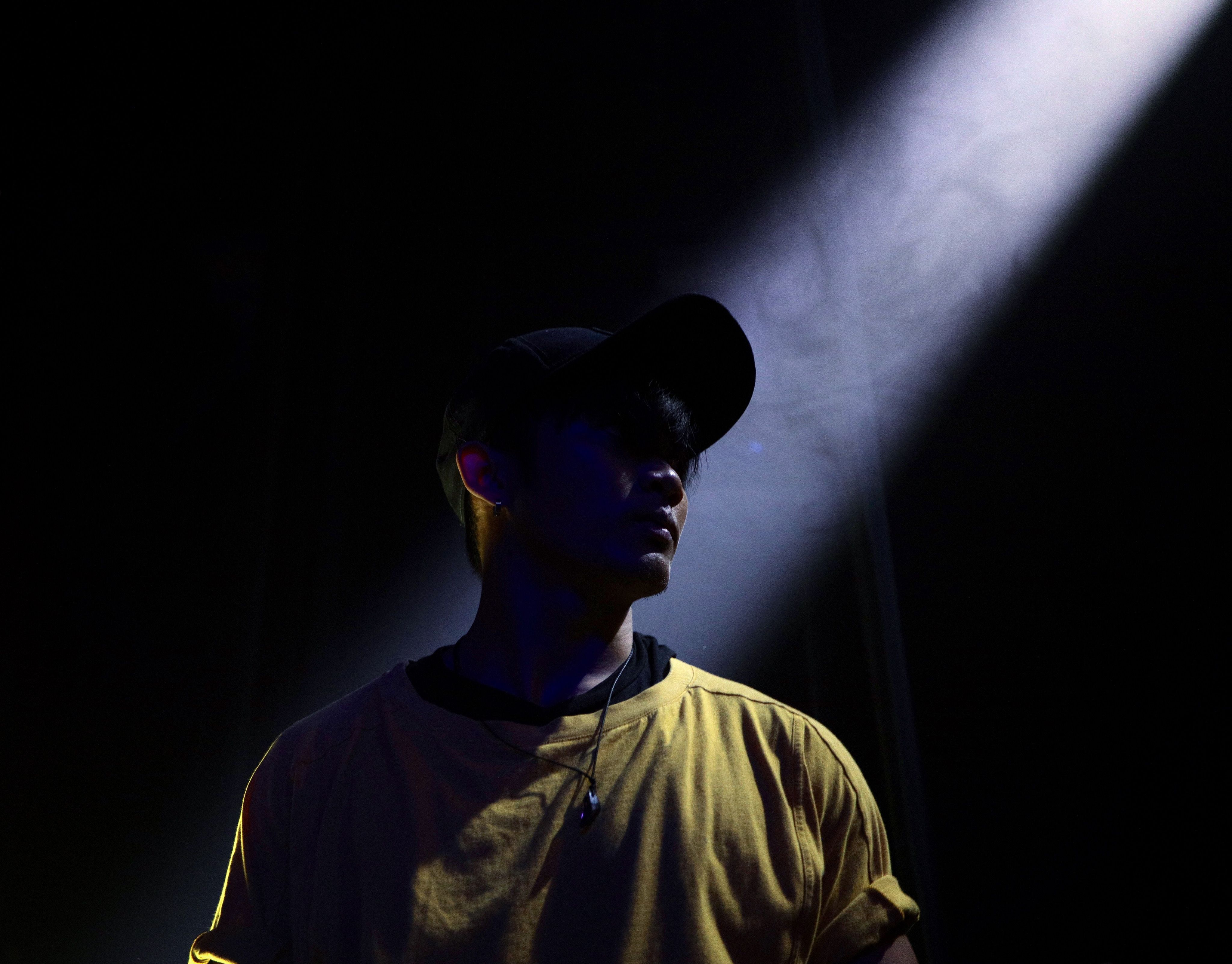 Man Face in Darkness · Free Stock Photo