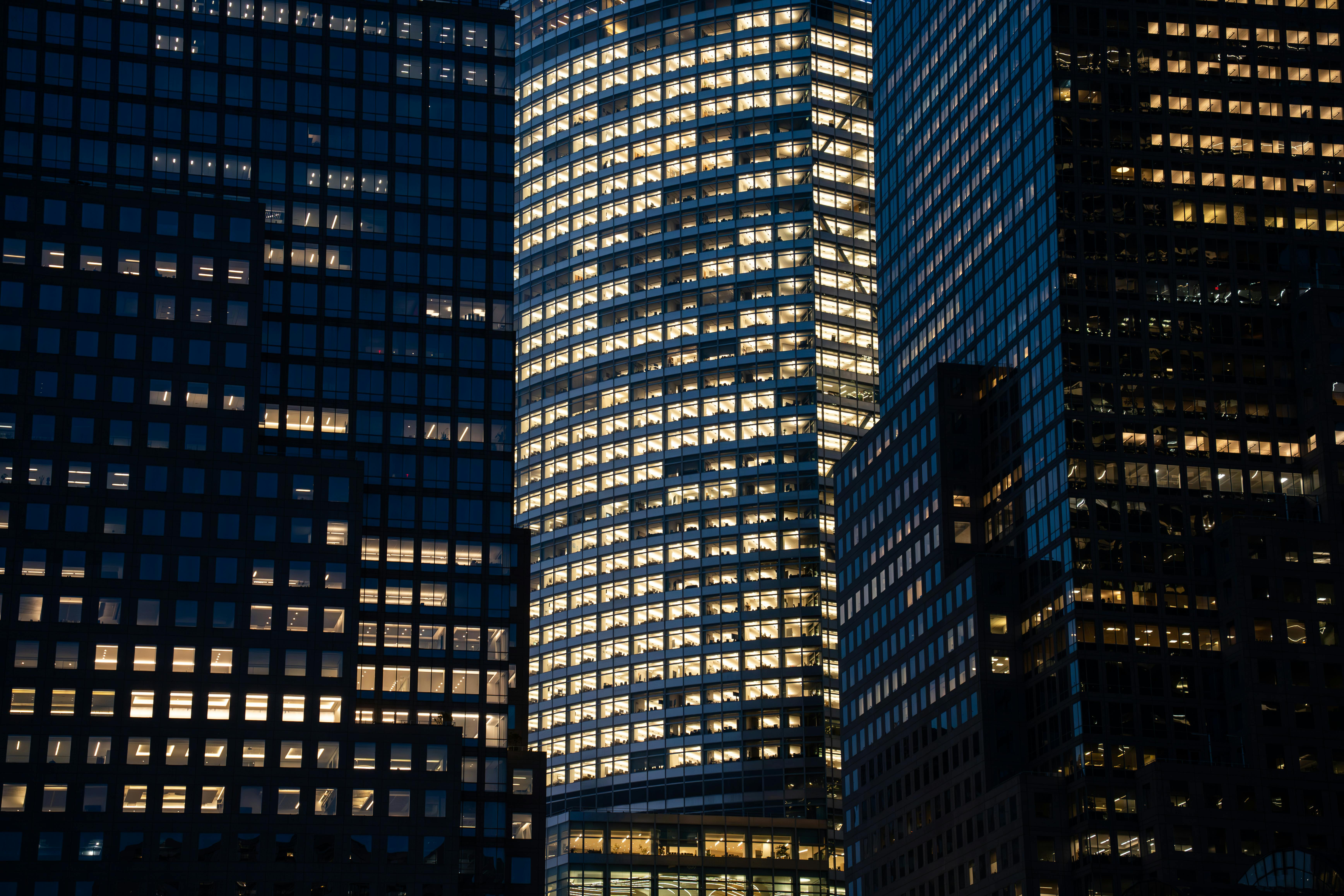 Lights in Buildings at Night · Free Stock Photo