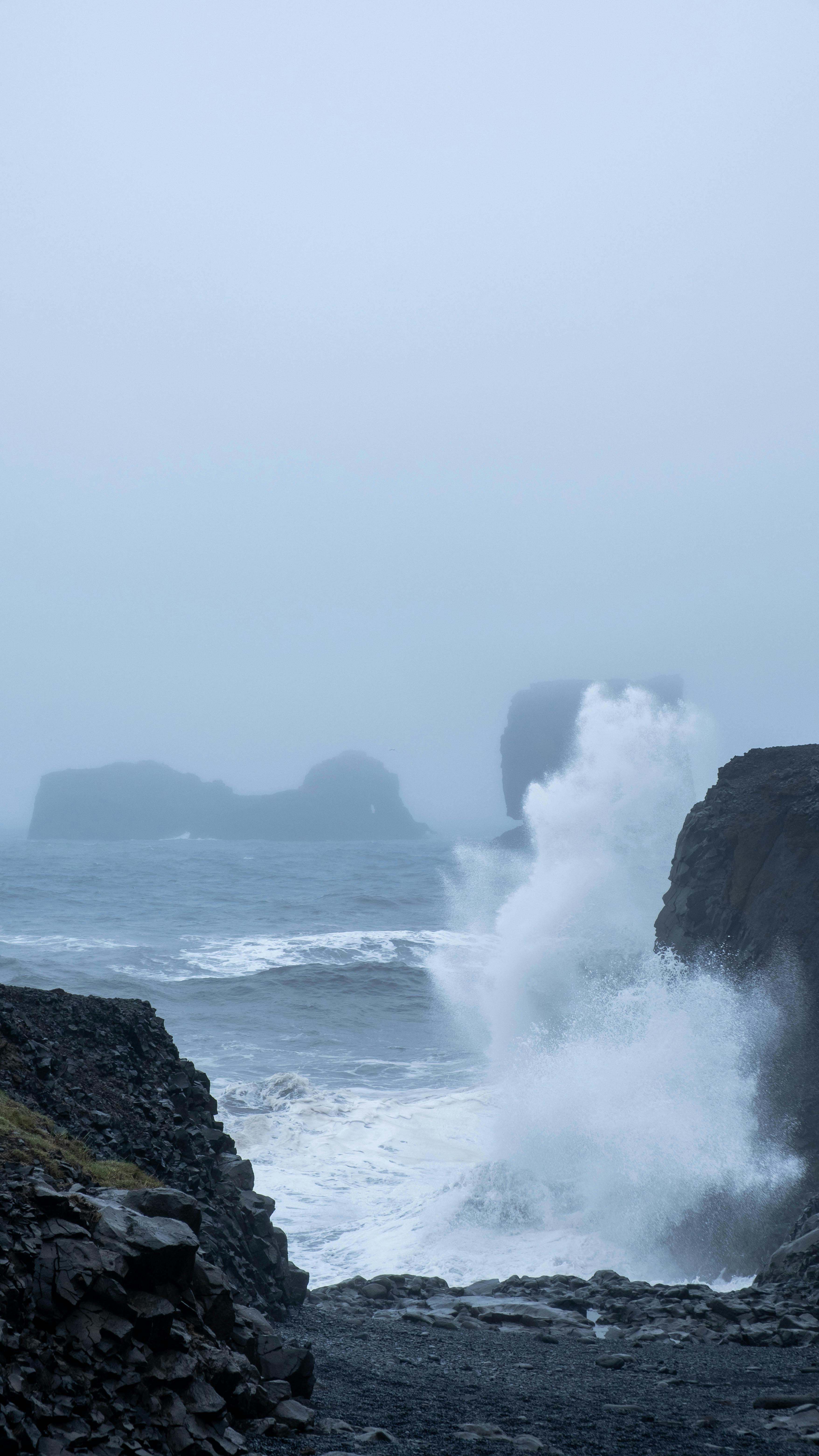 Wave Crushing on Rocks on Sea Shore · Free Stock Photo