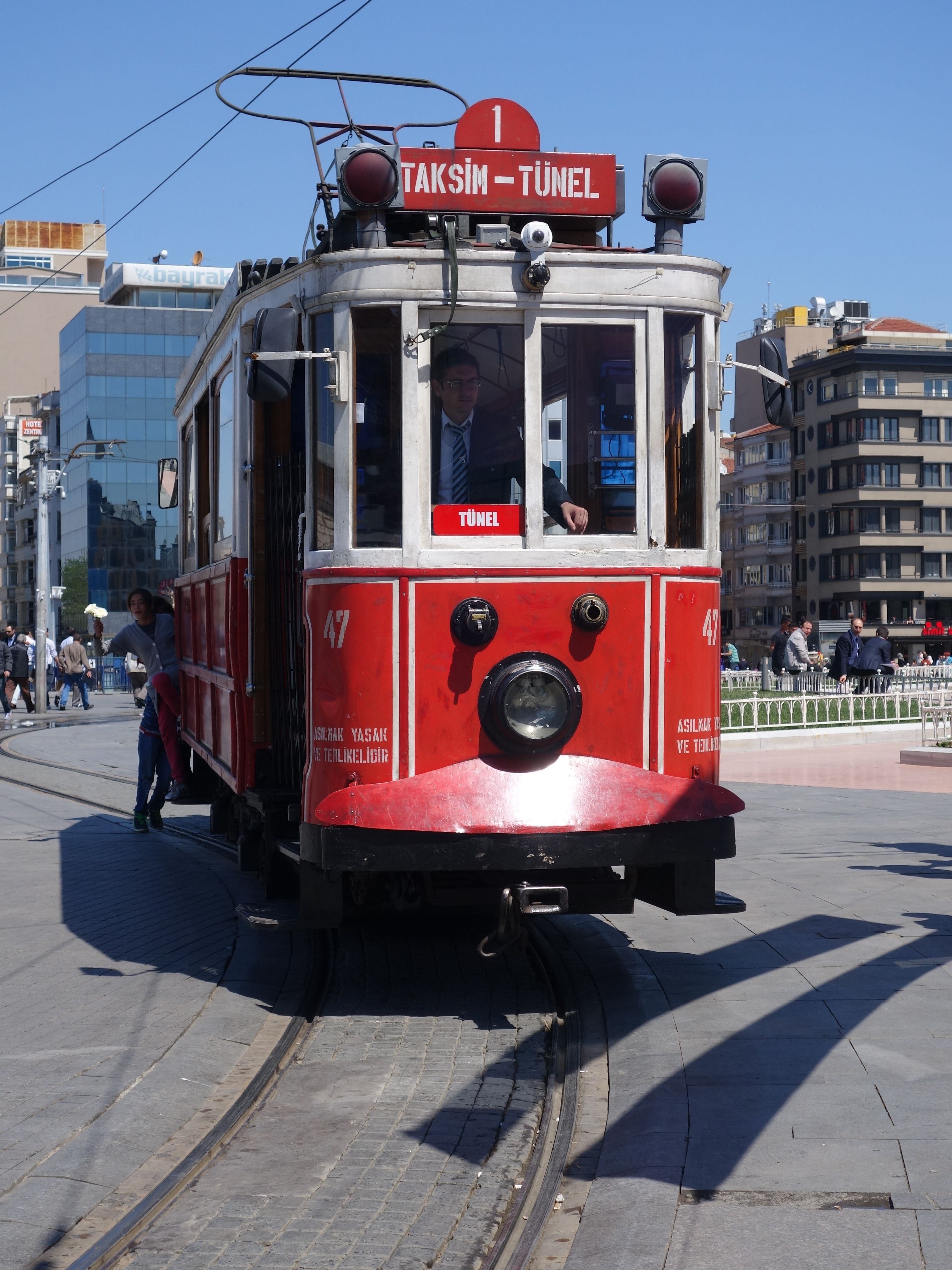 Red Retro Urban Train in Istanbul · Free Stock Photo