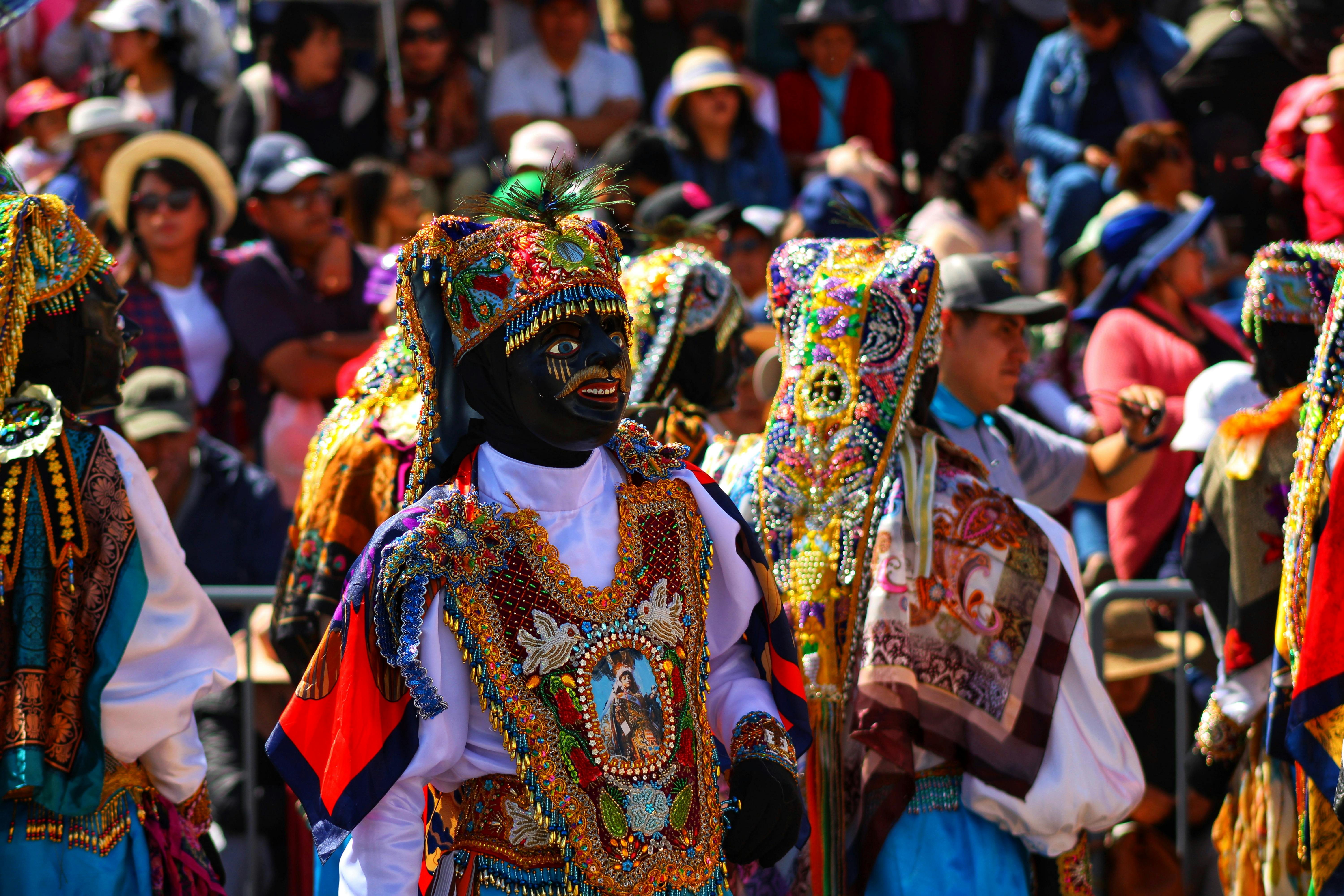 Peruvian Dancer in Costume at Festival · Free Stock Photo