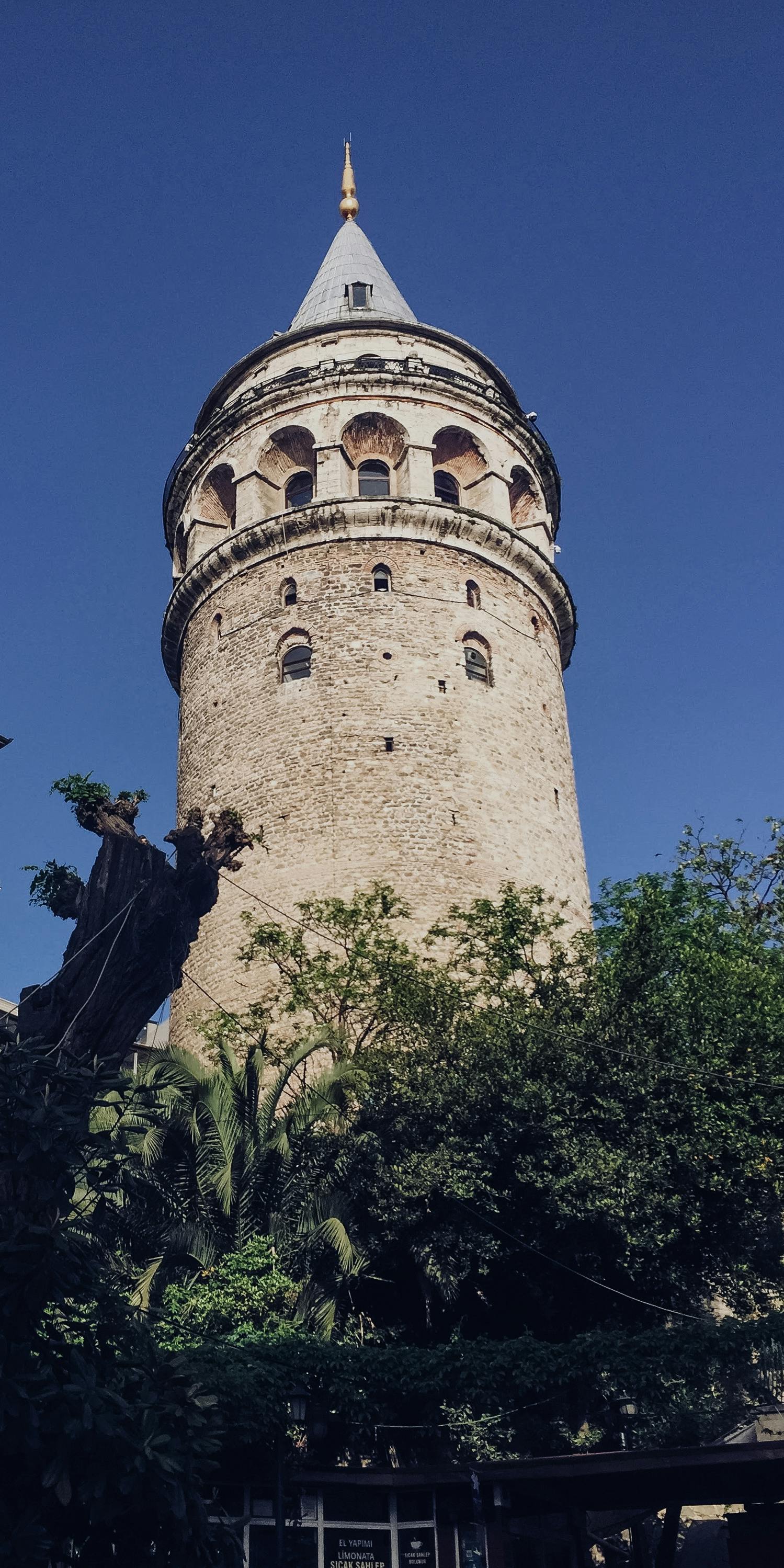 Sunlit Wall of Galata Tower · Free Stock Photo