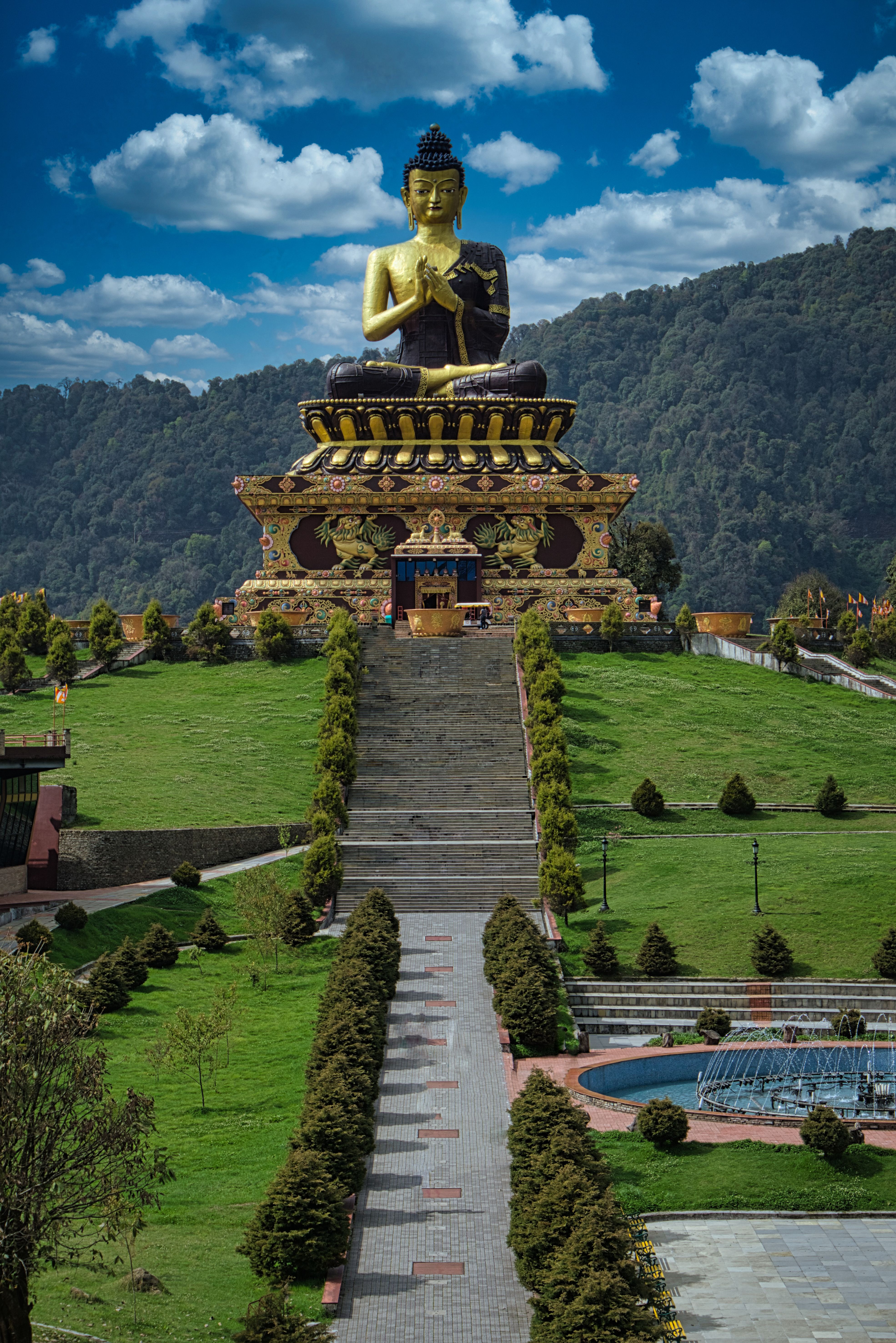 Landscape with a Buddha Statue · Free Stock Photo