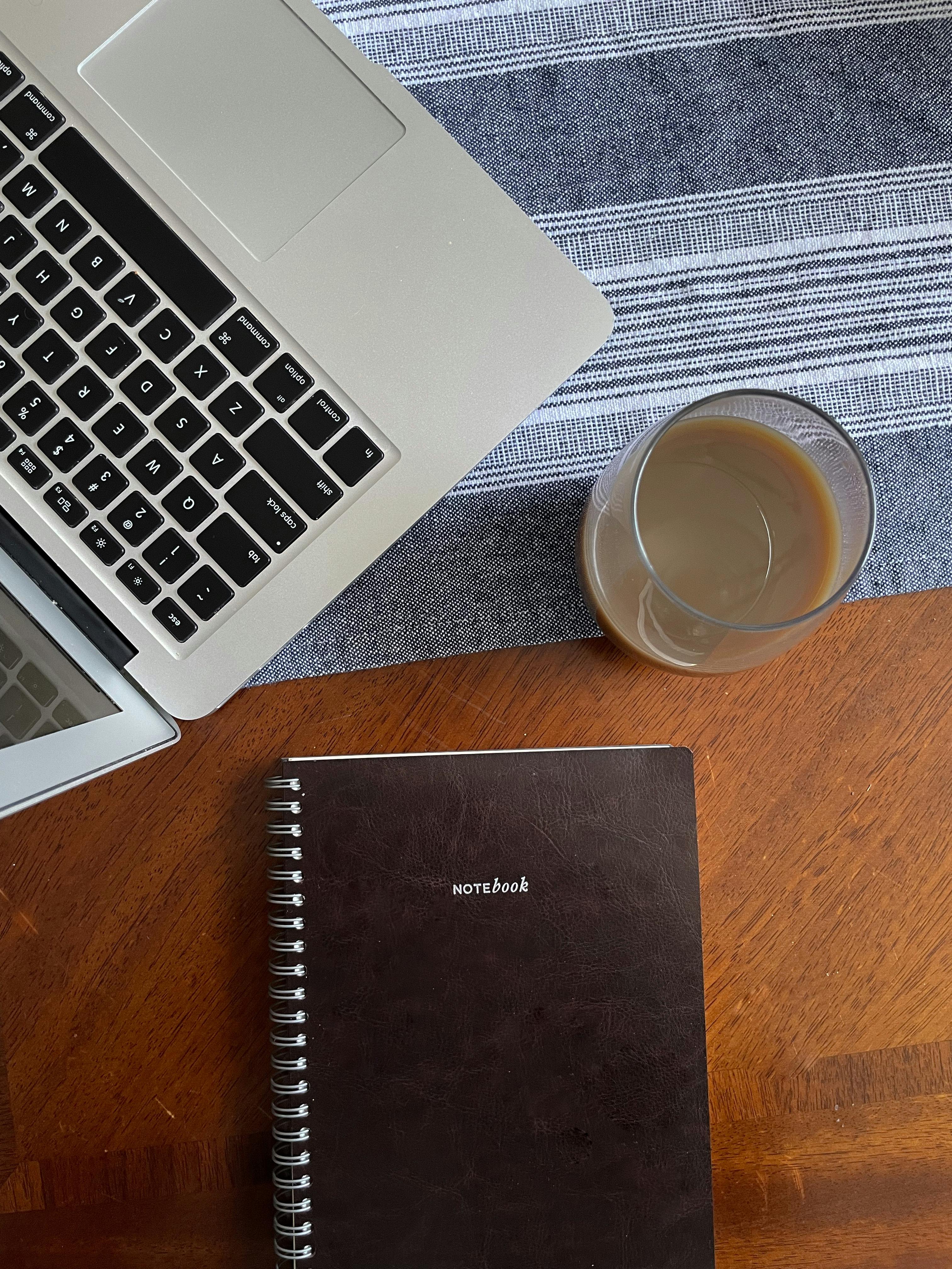 Laptop, Notebook and Coffee · Free Stock Photo