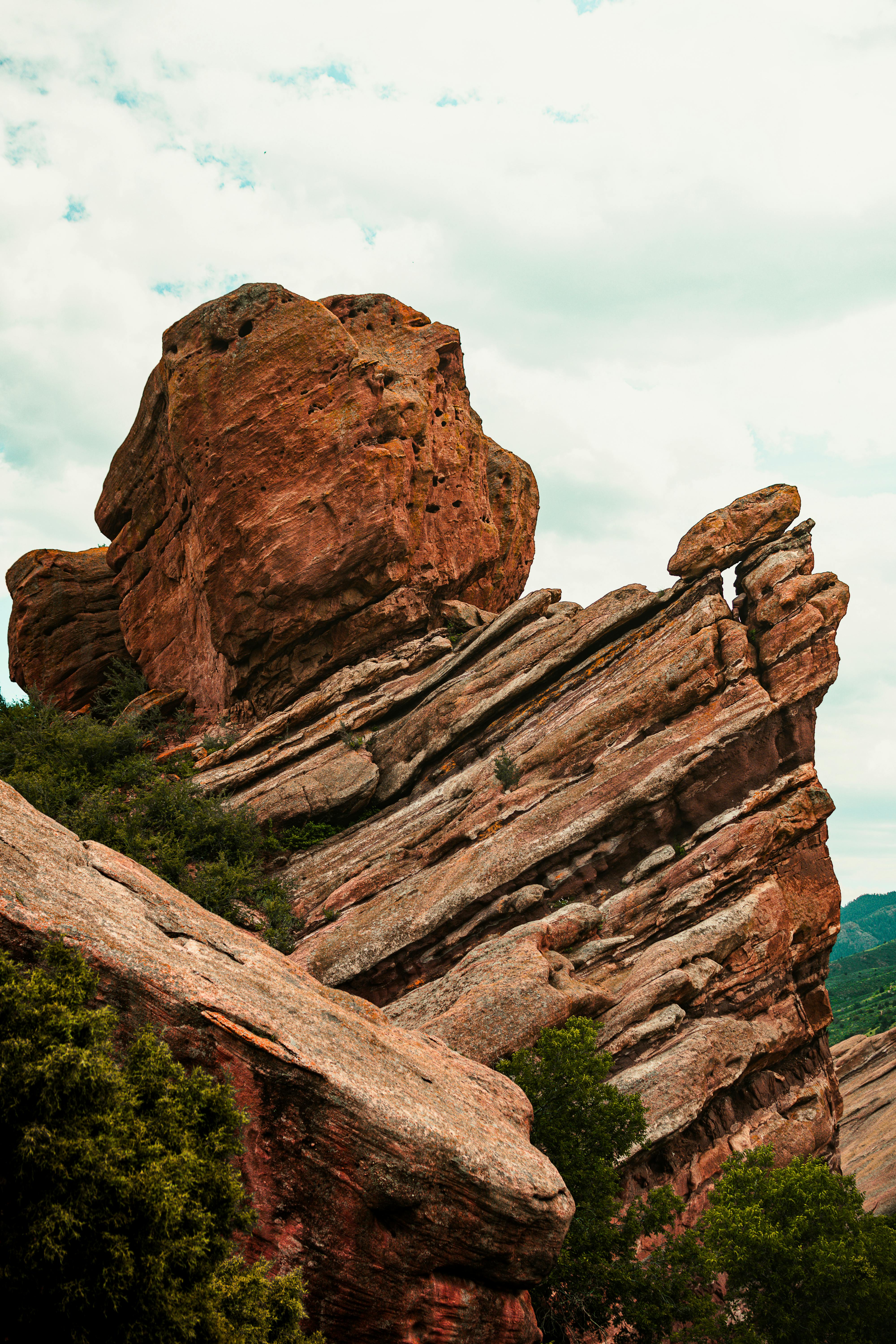 Rock Formation at the Red Rocks Amphitheatre near Morrison, Colorado ...