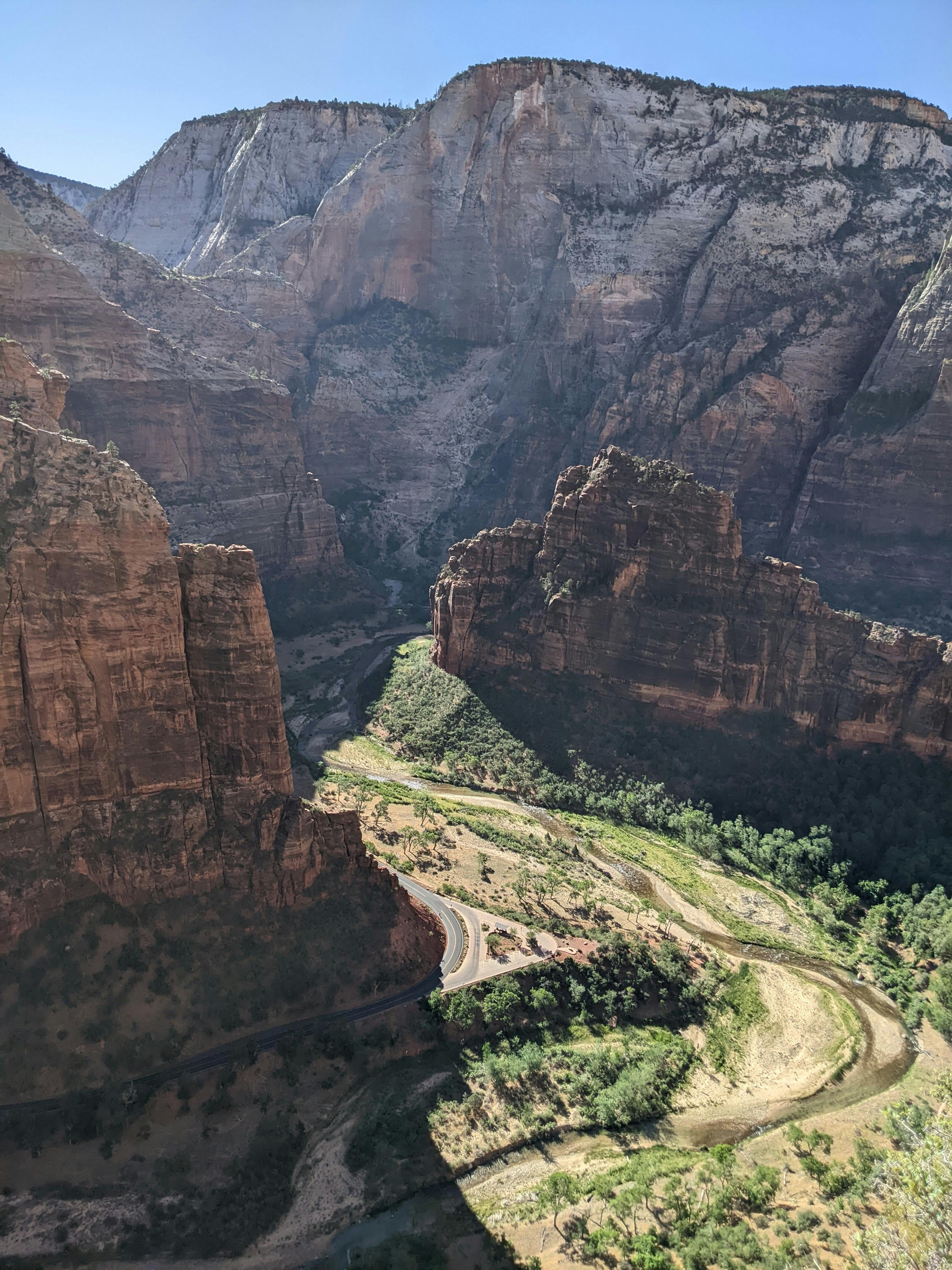 View of the Angels Landing in the Zion National Park, Utah, United ...