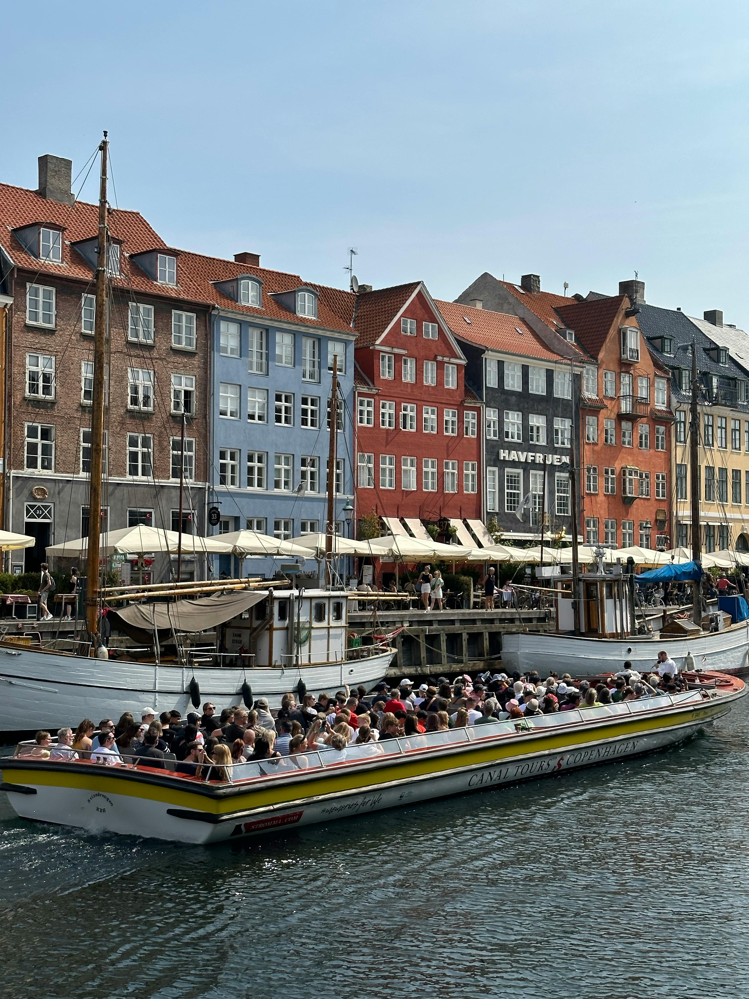 People on Barge in Copenhagen · Free Stock Photo